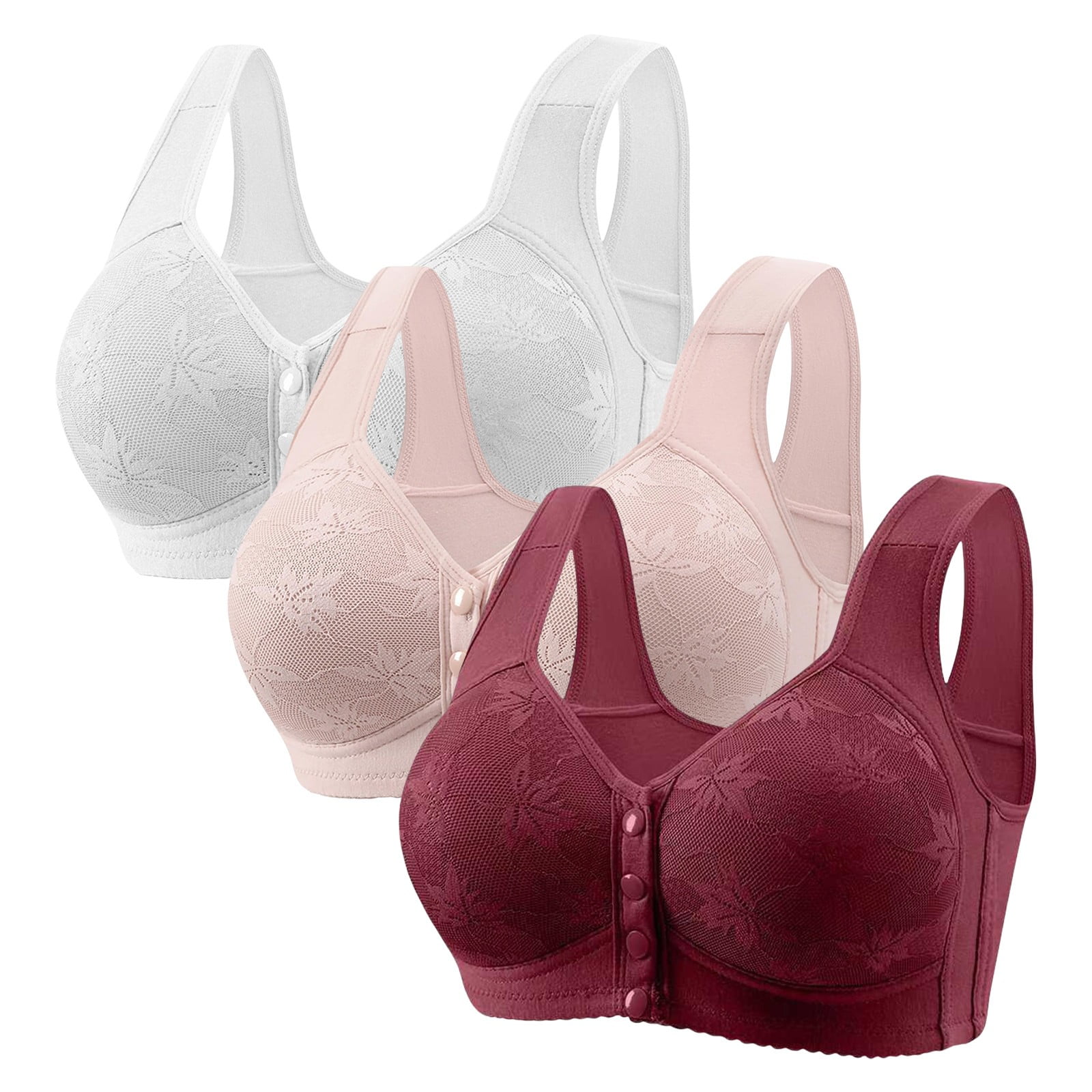 Breezora Front Closure Wireless Bra for Women Supportive Thin Comfort ...