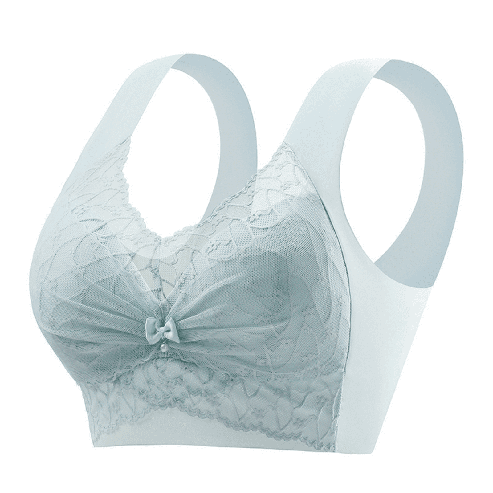 Breezora Full Coverage Wireless Lace Bralette for Women Plus Size ...