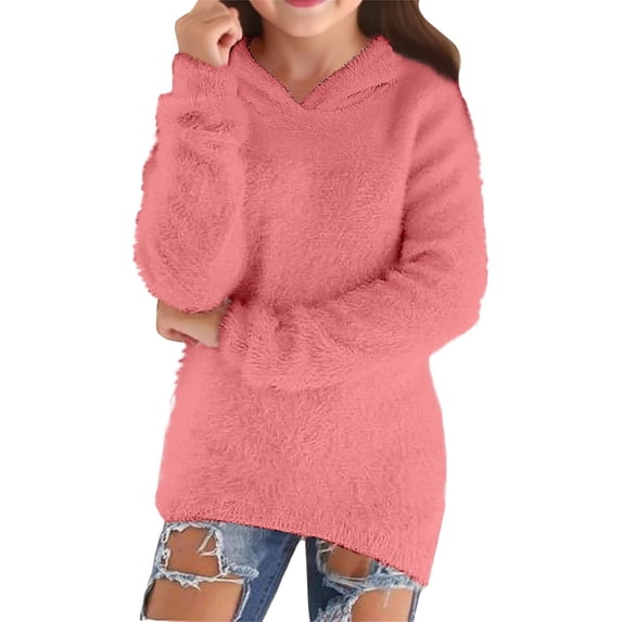 Breezora Girls Cozy Fleece Pullover Hoodie Long Sleeve Sweatshirt with ...