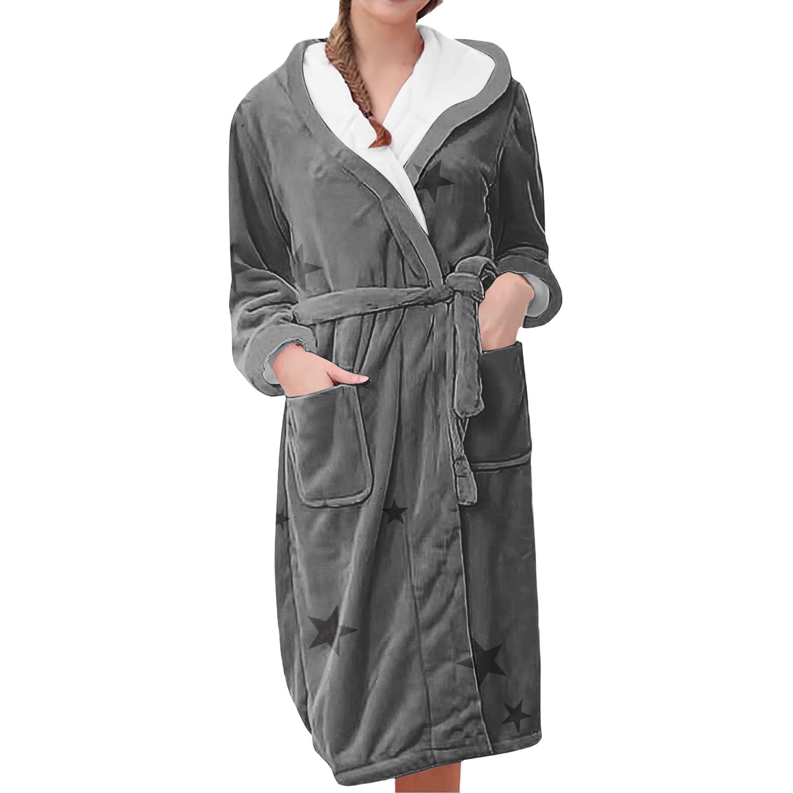 Breezora Indulge in Cozy Comfort with Women's Long Warm Bathrobe Robe ...