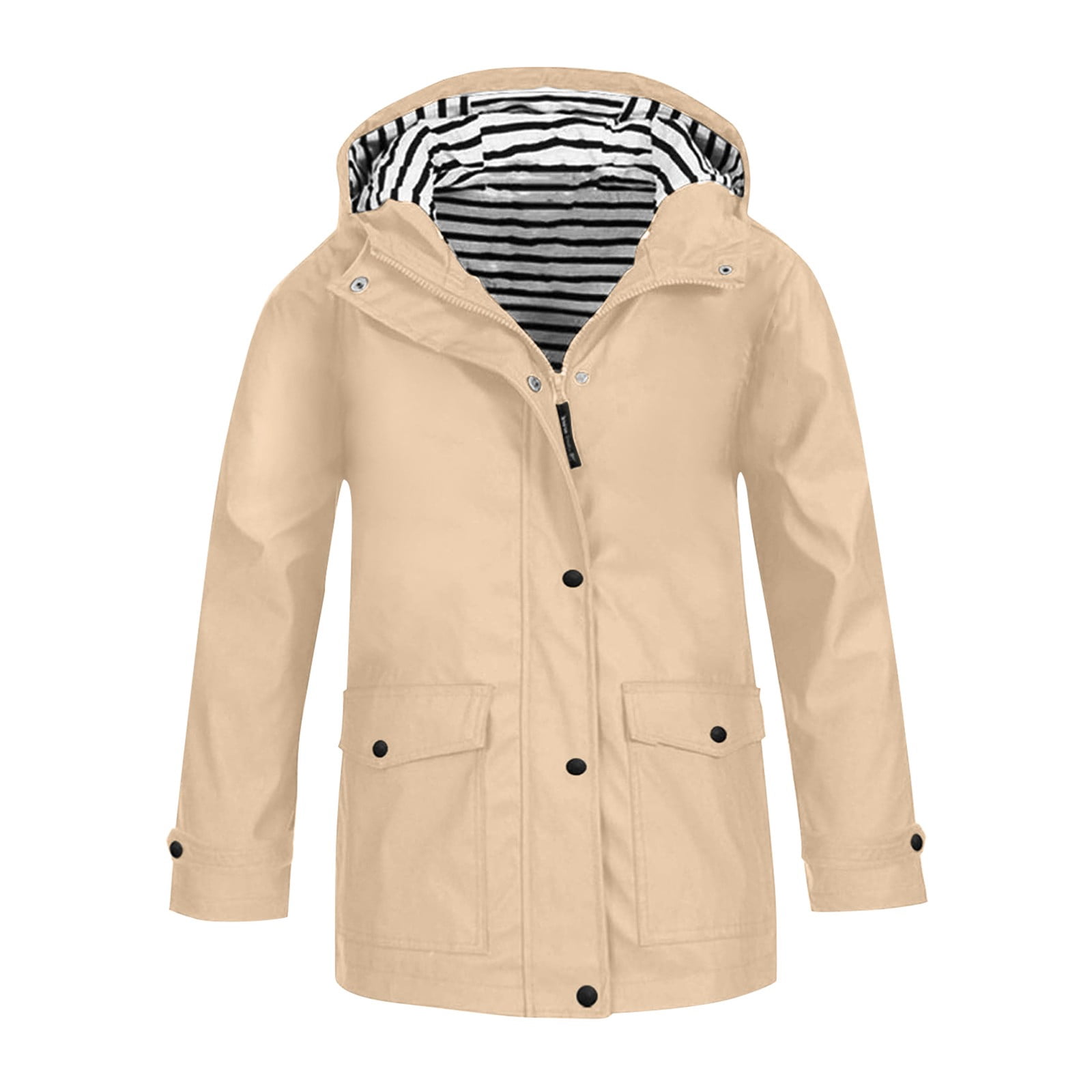 Breezora Kids Waterproof Rain Jacket Windproof Hooded Windbreaker with ...