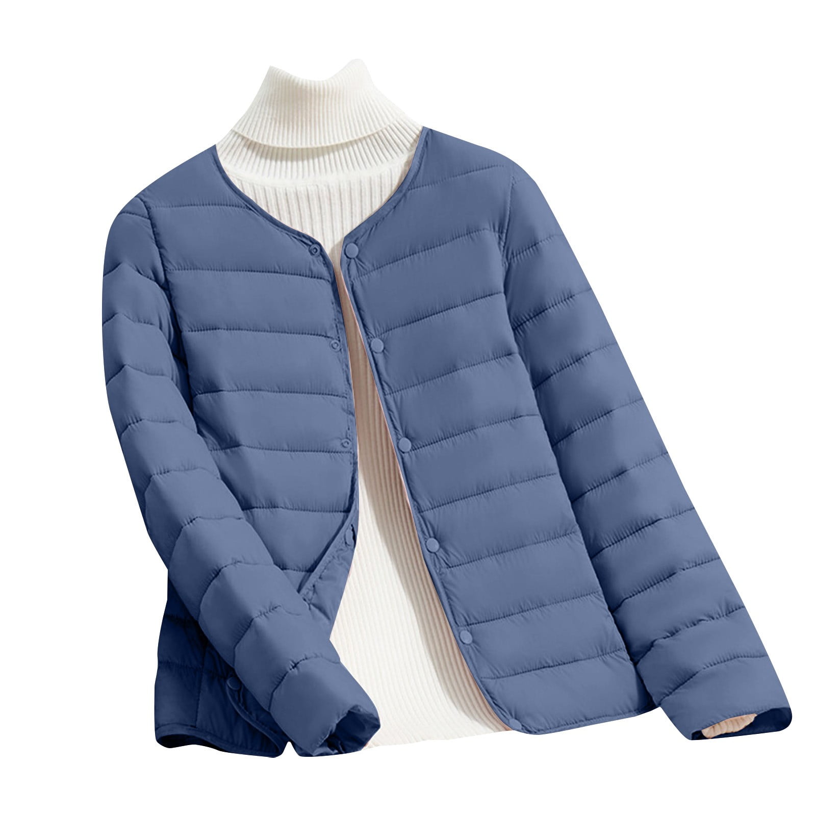 Breezora Lightweight Winter Puffer Coat for Women Warm Thermal Quilted ...