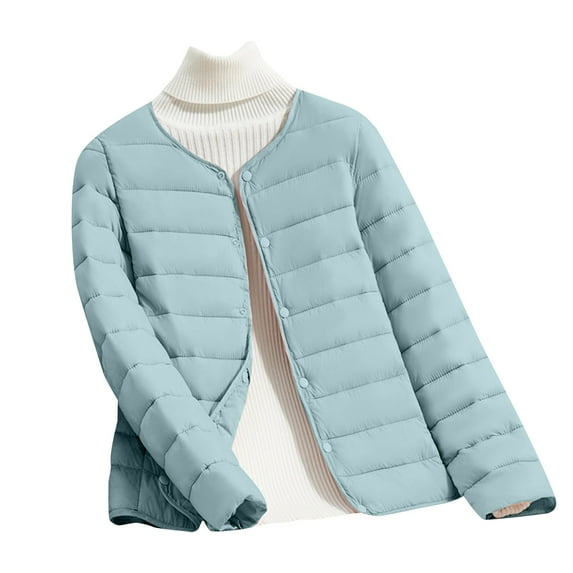 Breezora Lightweight Winter Puffer Coat for Women Warm Thermal Quilted ...