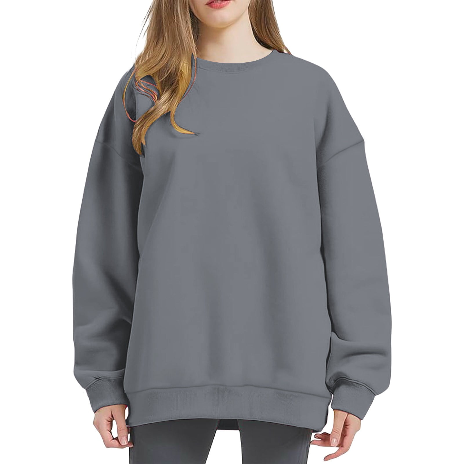 Breezora Long Sleeve Pullover Sweatshirt Women Casual Everyday Warm ...