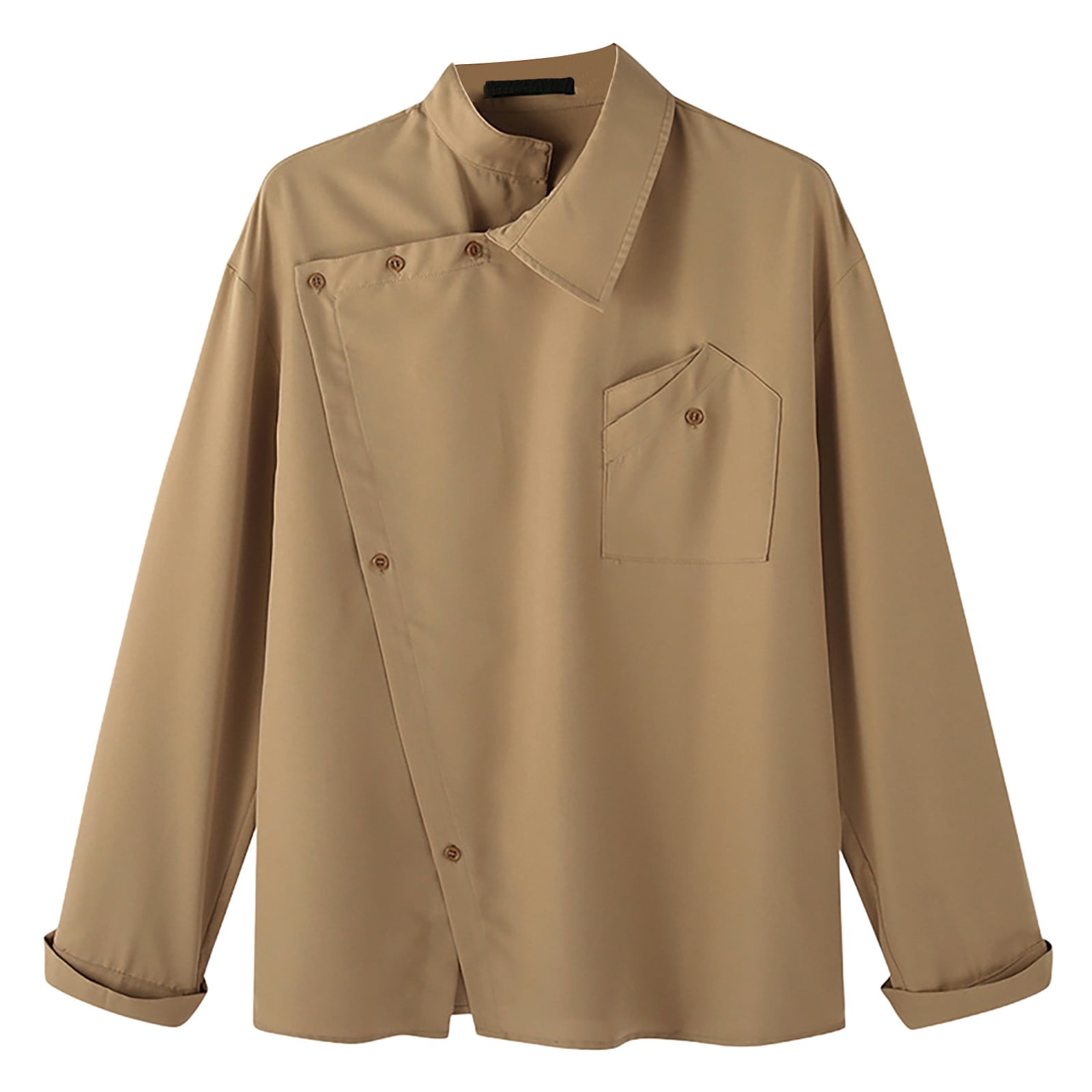Breezora Men's Designer Casual Shirt with Unique Collar and Long Sleeve ...