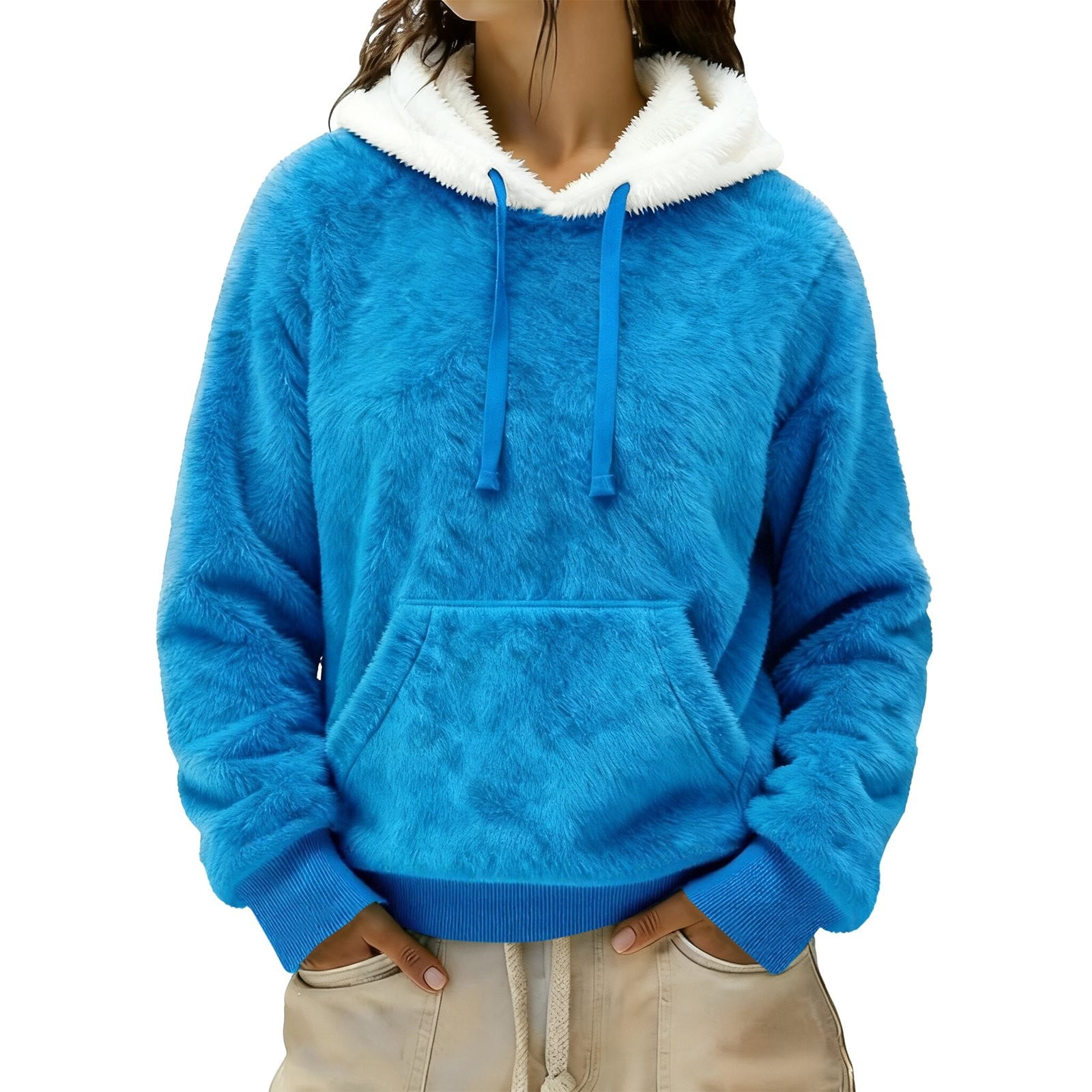 Breezora Mens Daily Drawstring Hoodie Casual Fleece Sweatshirt with ...