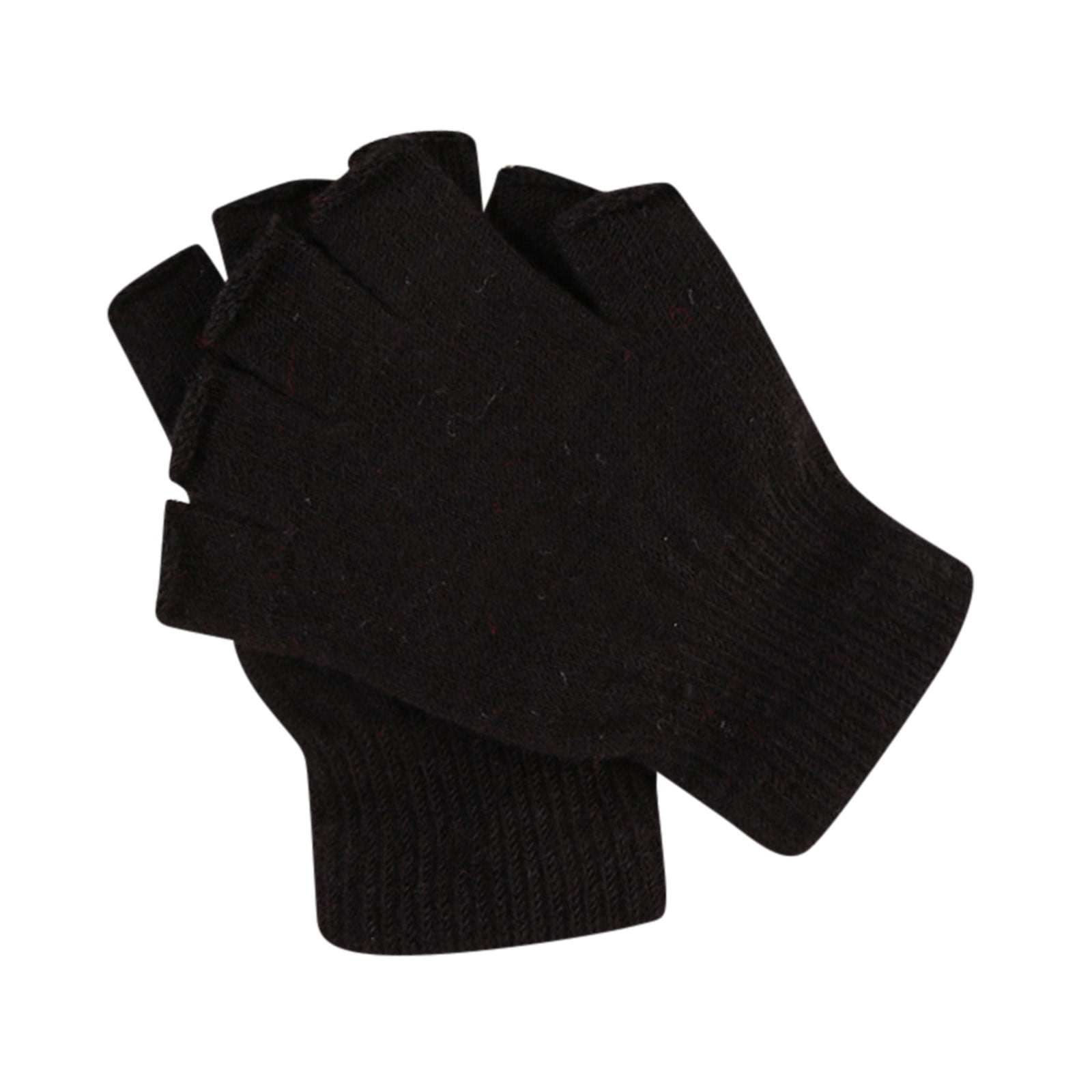 Breezora Mens and Womens Fingerless Stretch Knit Gloves Touchscreen ...