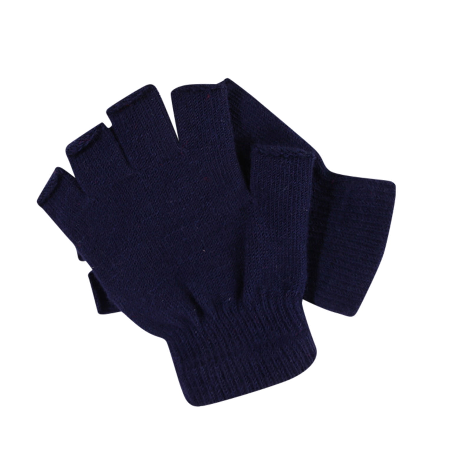 Breezora Mens and Womens Fingerless Stretch Knit Gloves Touchscreen ...