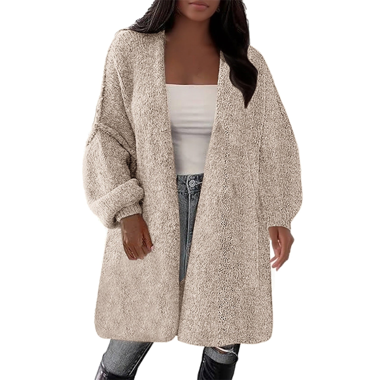 Breezora Oversized Long Cardigan For Women Trendy Knit Sweater Coat ...