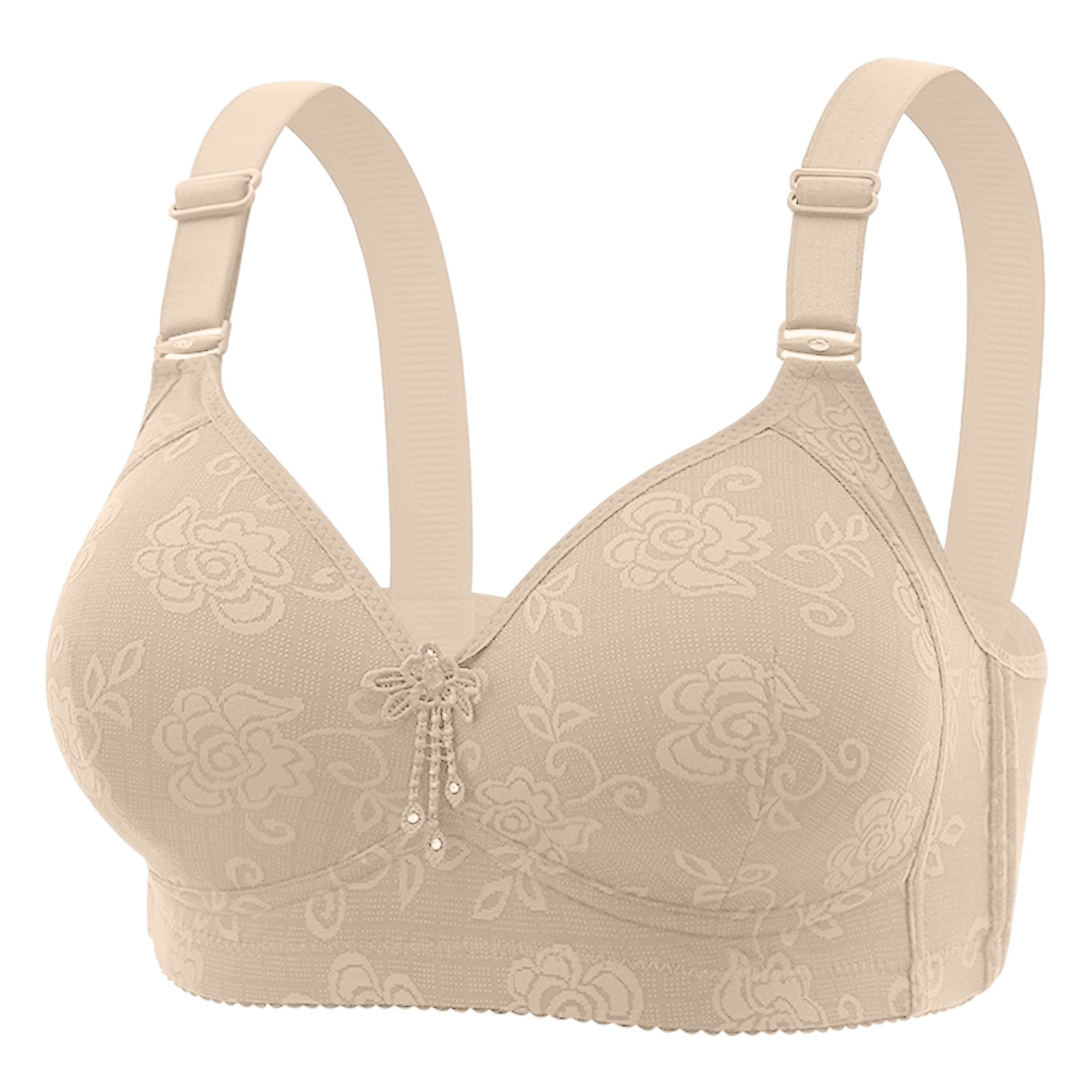 Breezora Plus Size Supportive Wireless Bra for Women Anti-Sagging Full ...