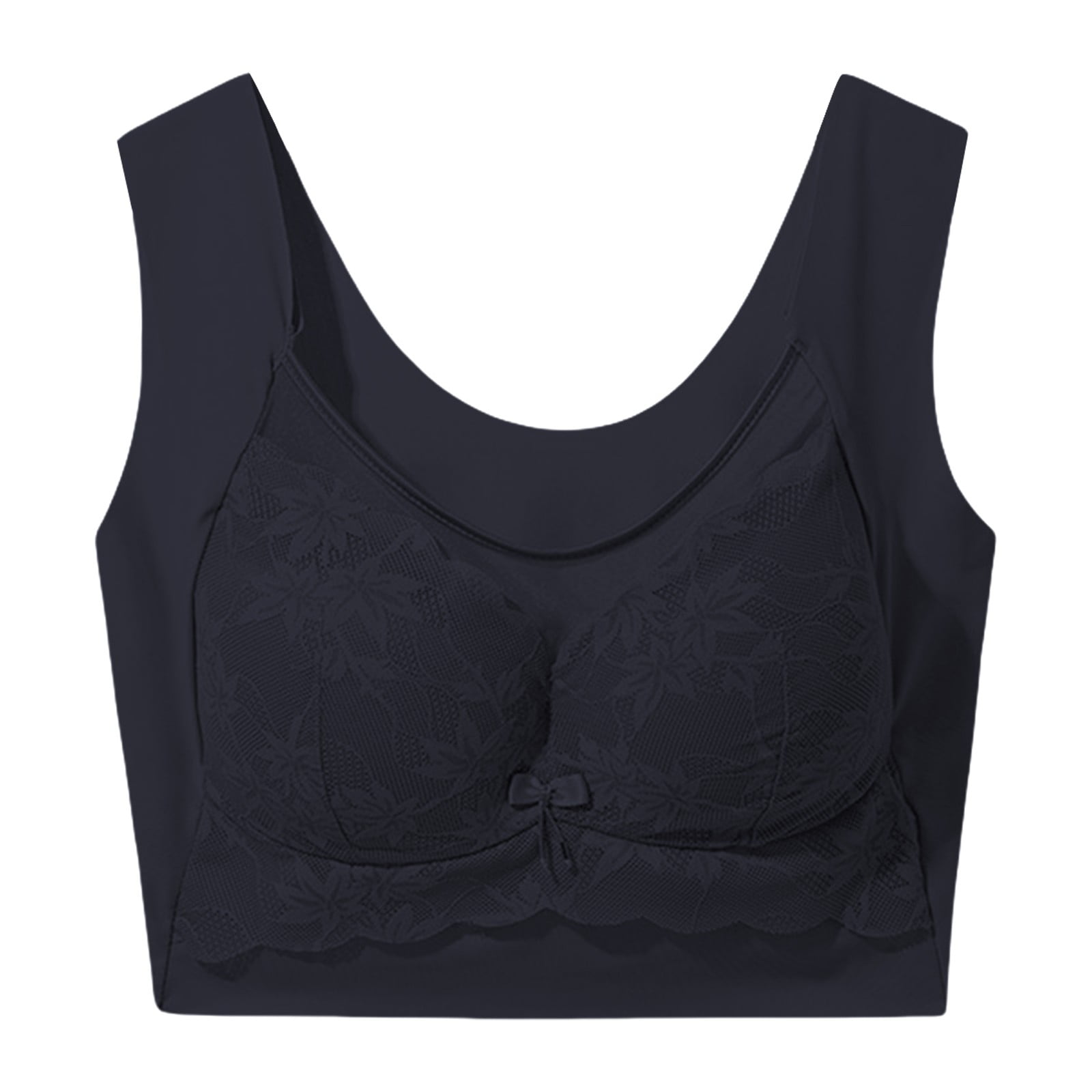 Breezora Seamless Wireless Bras Lace Back Design Minimizer Support ...