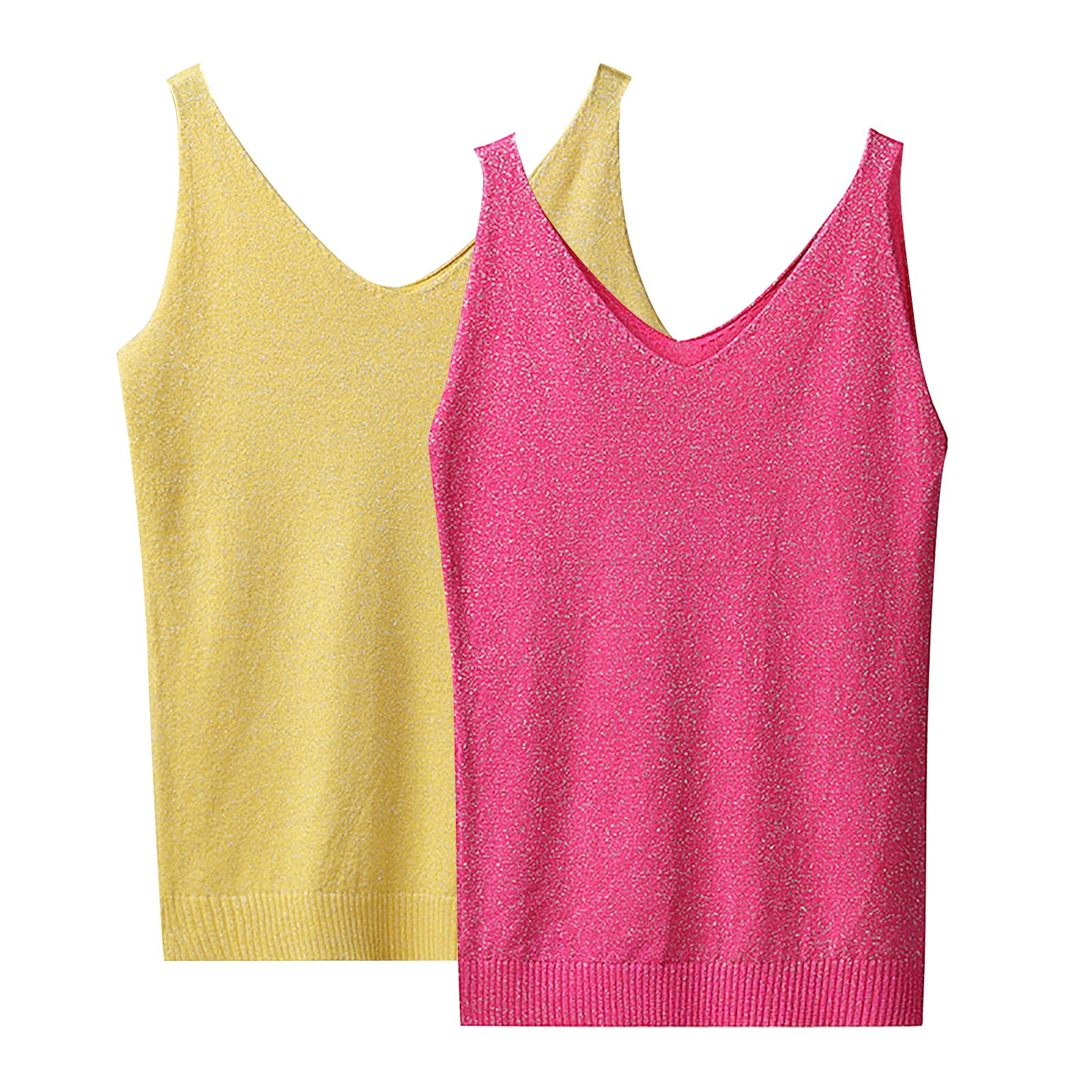 Breezora Sparkle V Neck Sequin Camisol for Women Stylish Two Piece Set ...