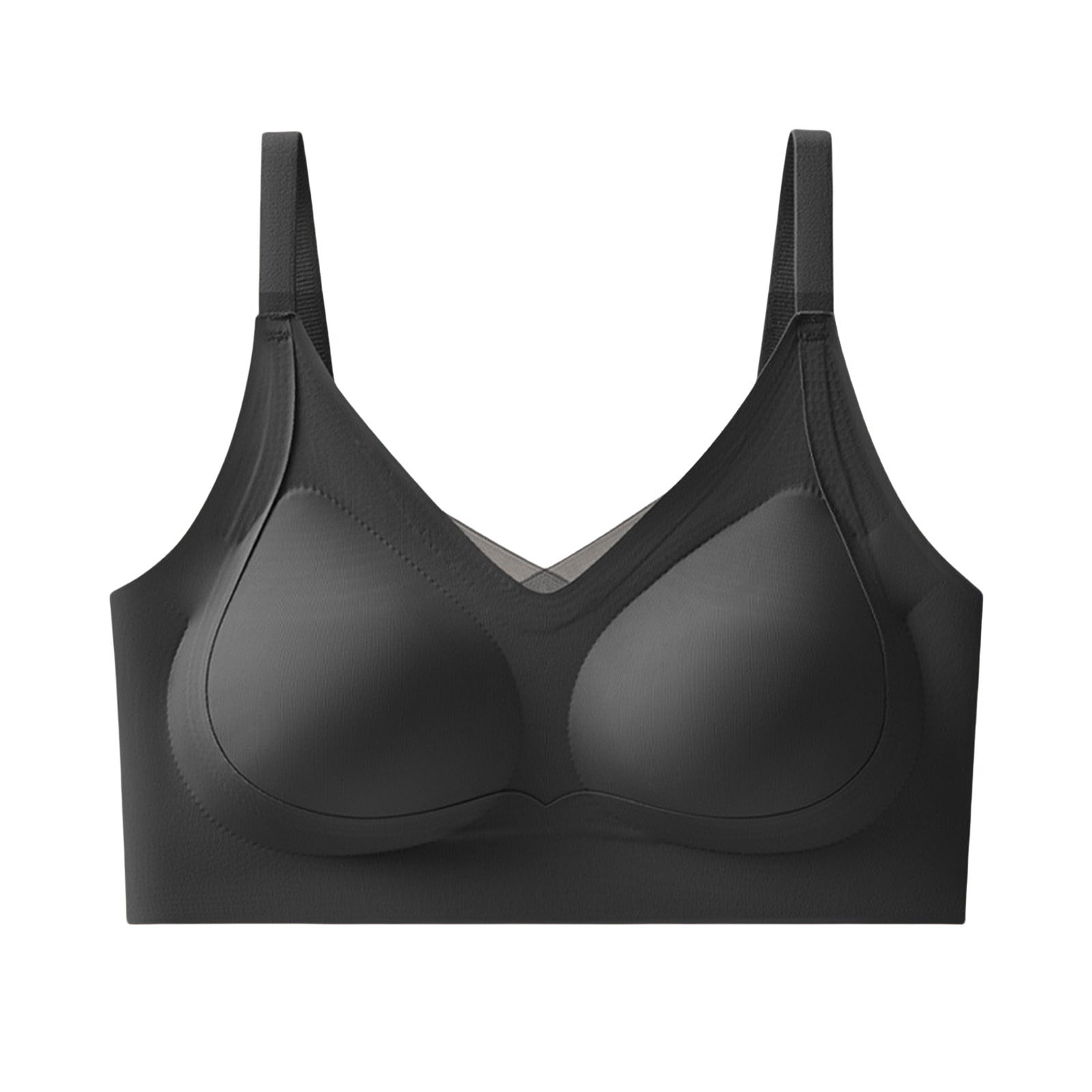 Breezora Square Neck Ribbed Sports Bra Longline Design High Neck ...