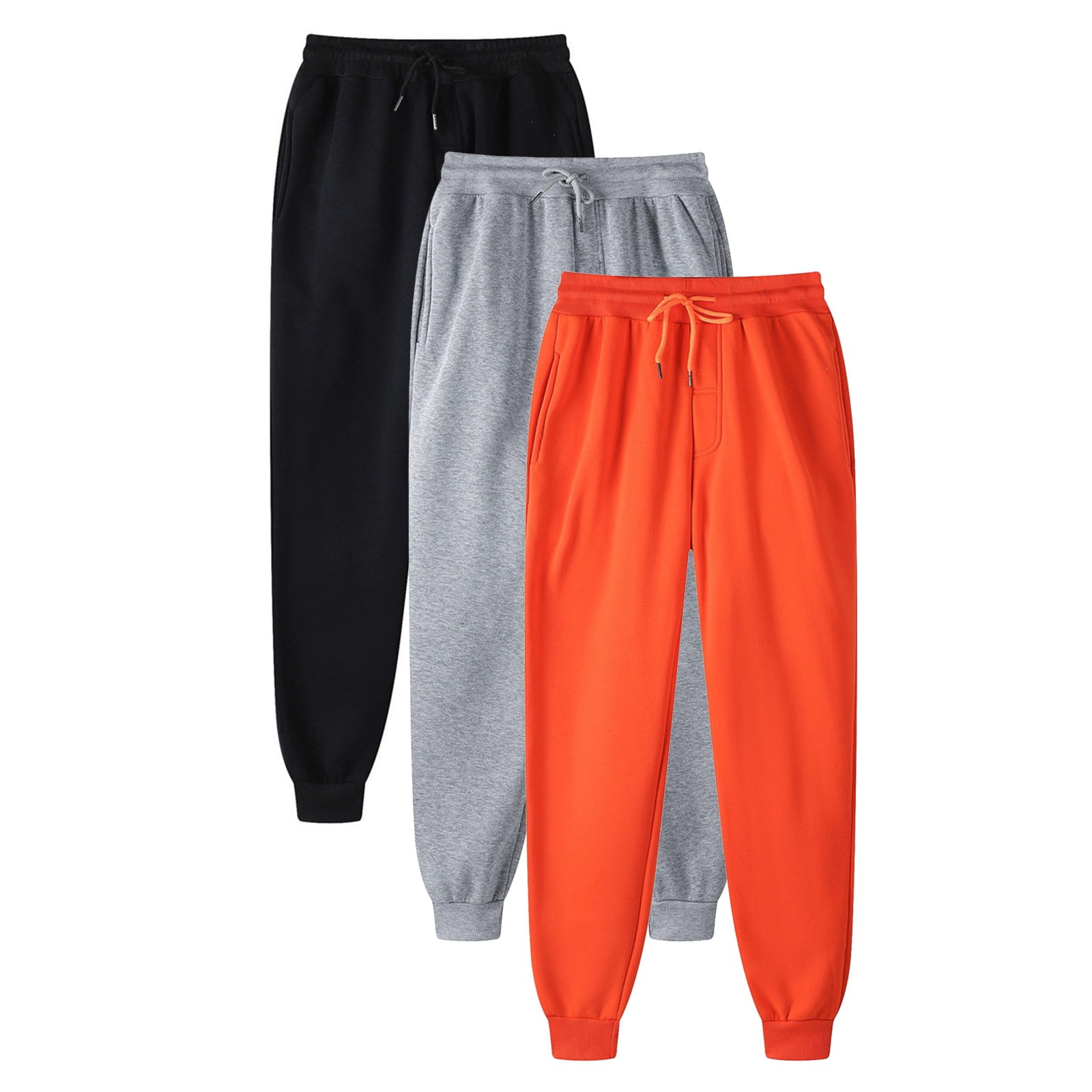 Breezora Unisex 3 Piece Casual Pants Set Fall Winter Elastic Waist ...