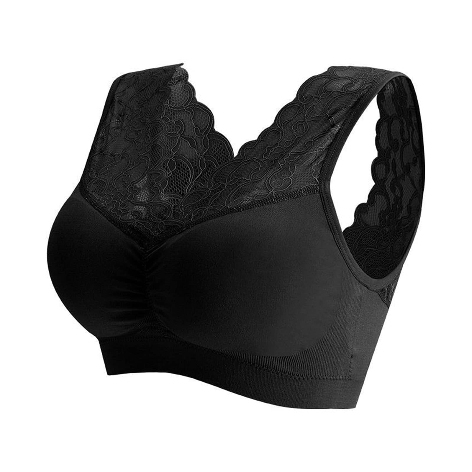 Breezora Wireless Comfort Bras Full Coverage Seamless Bralette Wide ...
