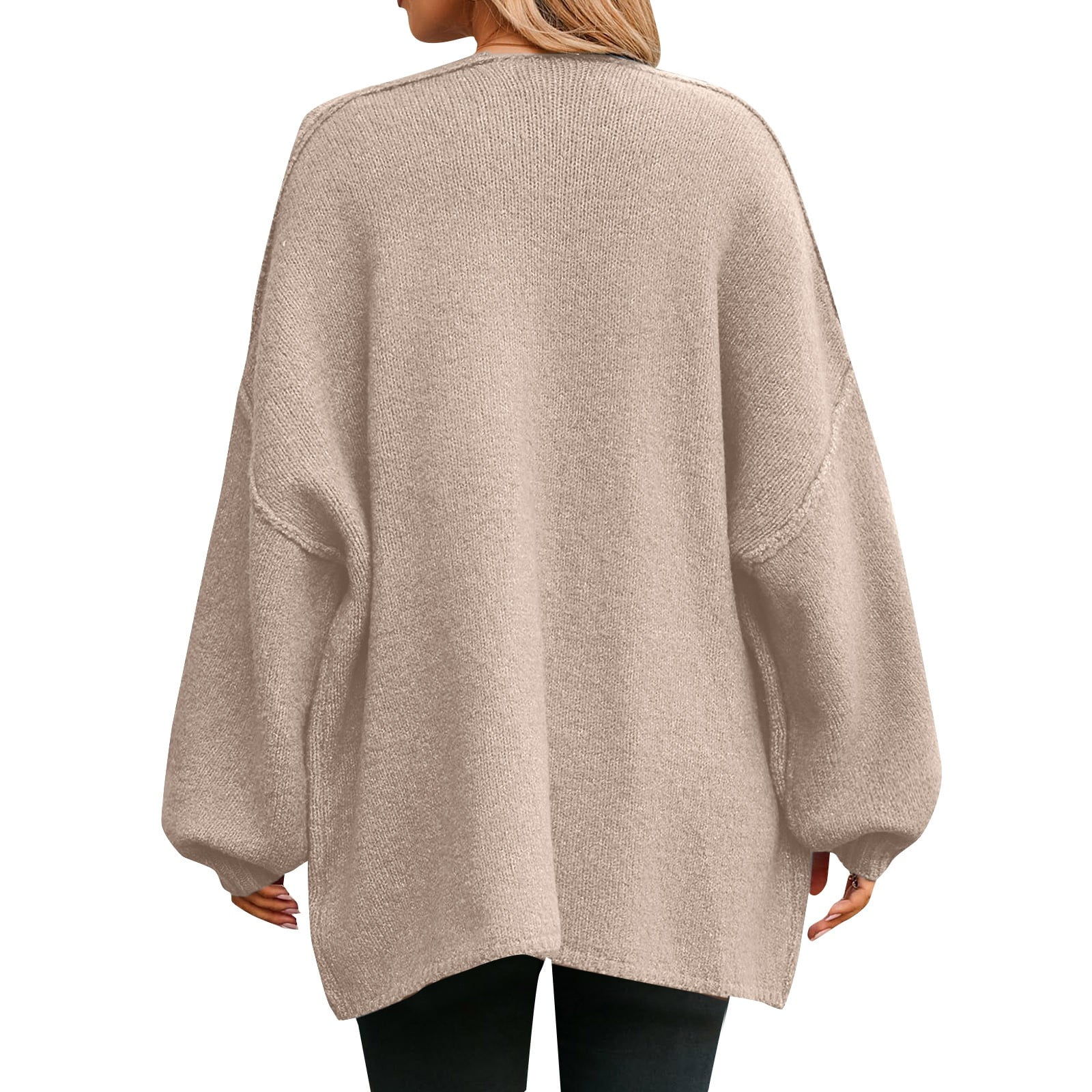 Breezora Women Oversized Chunky Knit Cardigan with Open Front Long ...