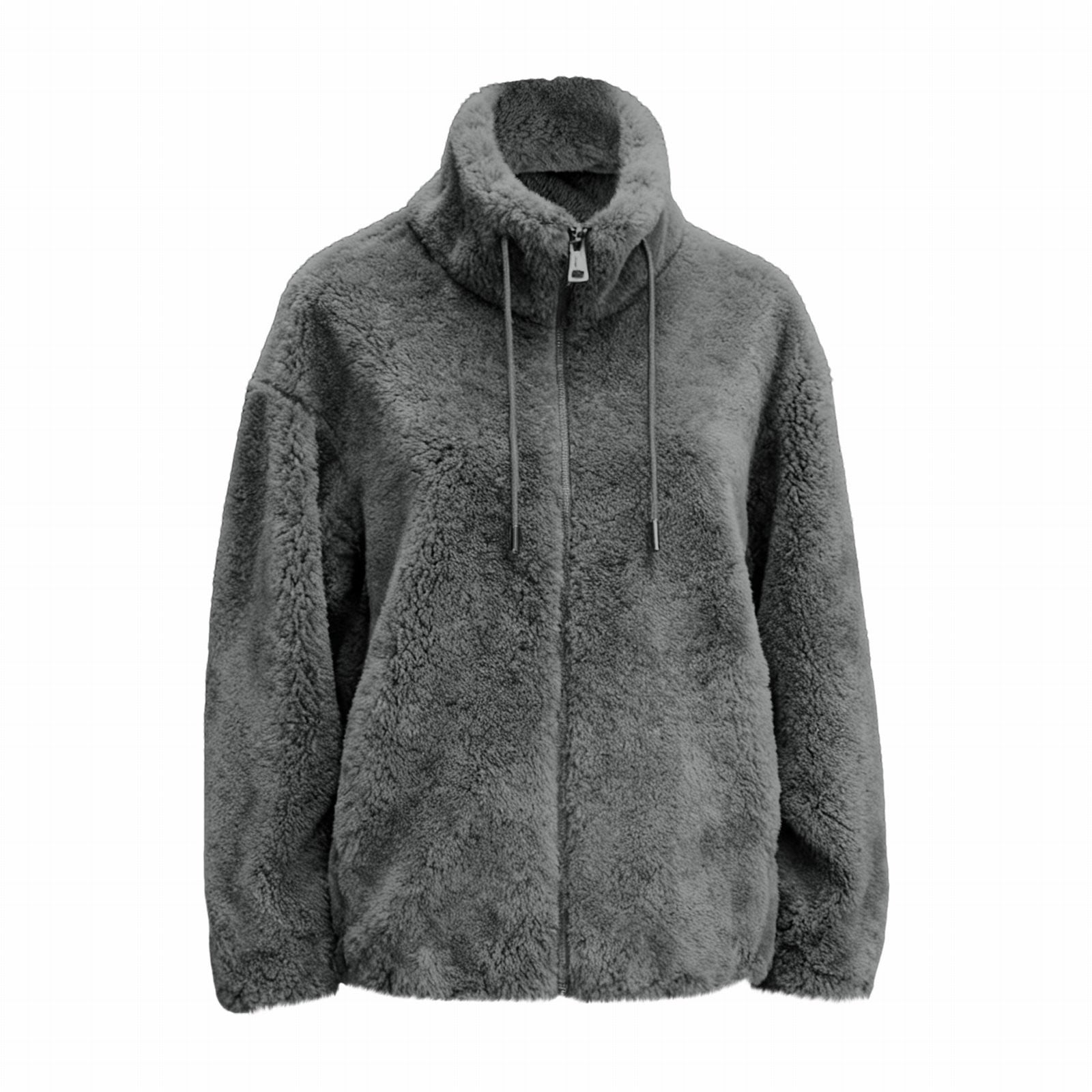 Breezora Women's Fuzzy Full Zip Oversized Hoodie Winter Jumper Coat for ...