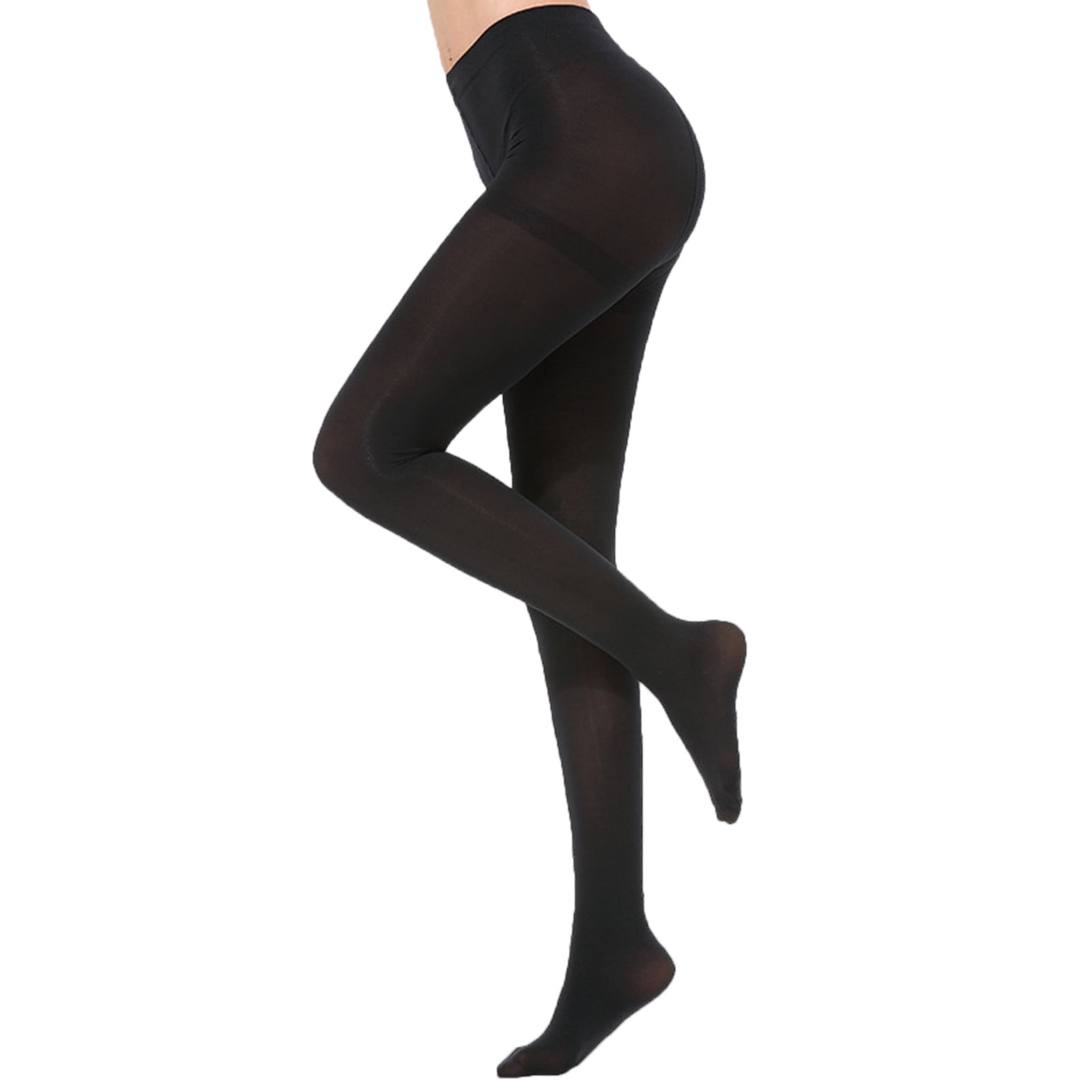 Breezora Women's Semi Opaque Fleece Lined Leggings Solid Color Footed ...