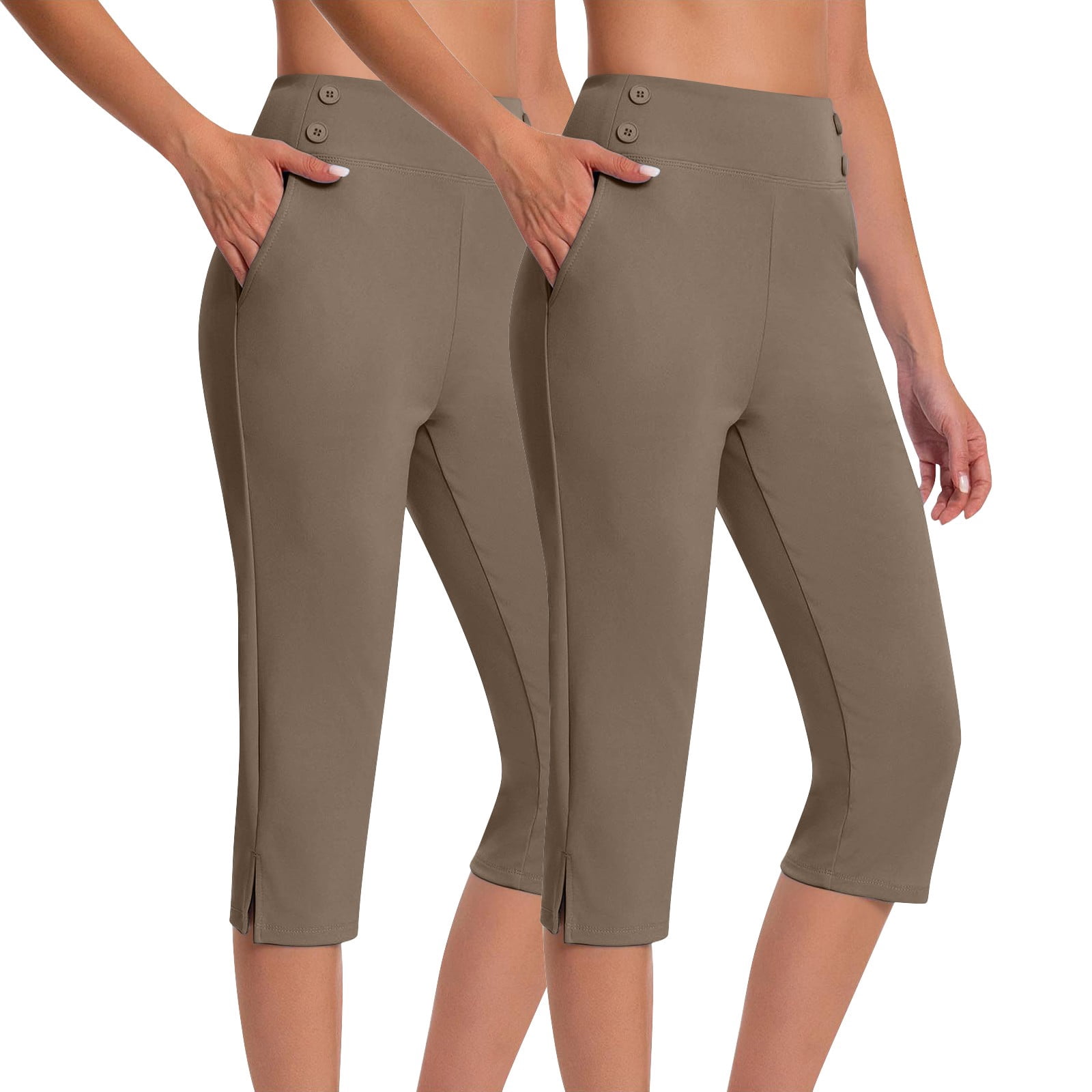 Breezora Women's Stretchy High Waist Yoga Pants Set Summer Lightweight ...