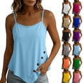 Breezora Women's Summer Casual Tank Tops V Neck Spaghetti Strap Side ...