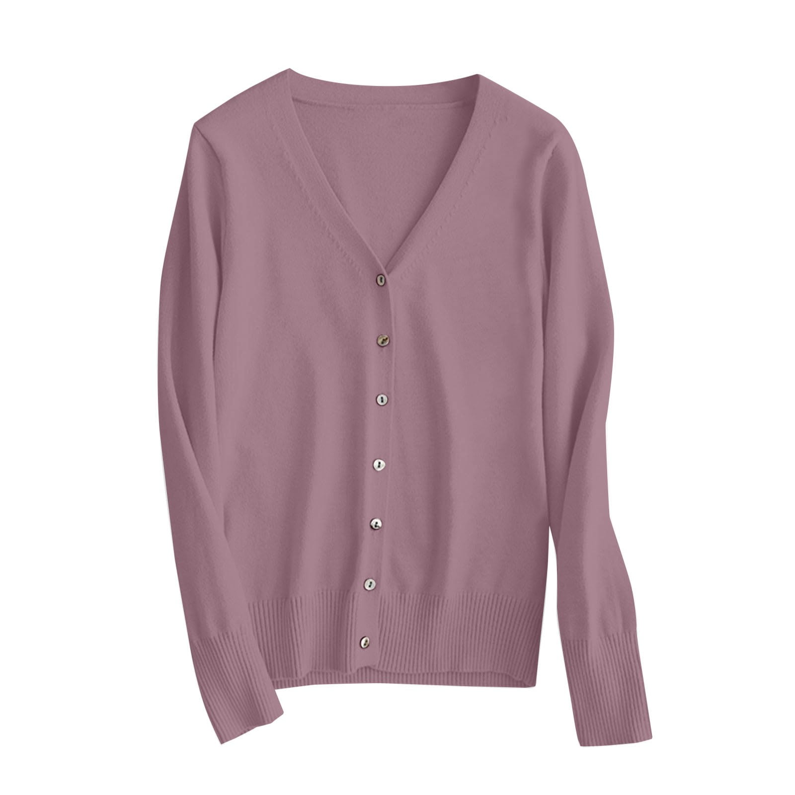 Breezora Womens Lightweight Knit Cardigan V Neck Open Front Sweater ...