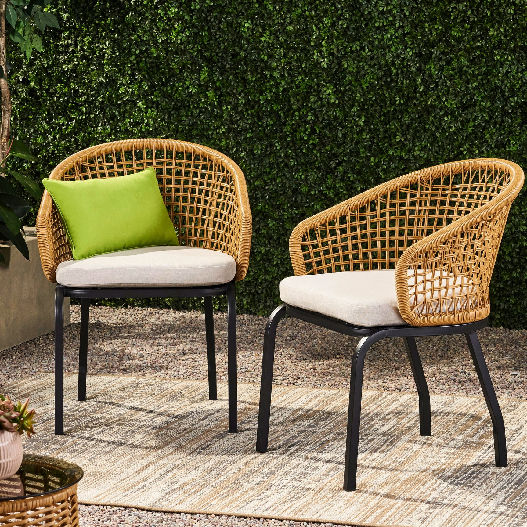 Breezy Boho Chairs / Backyard Patio Decor / Stable Seating with Curved ...