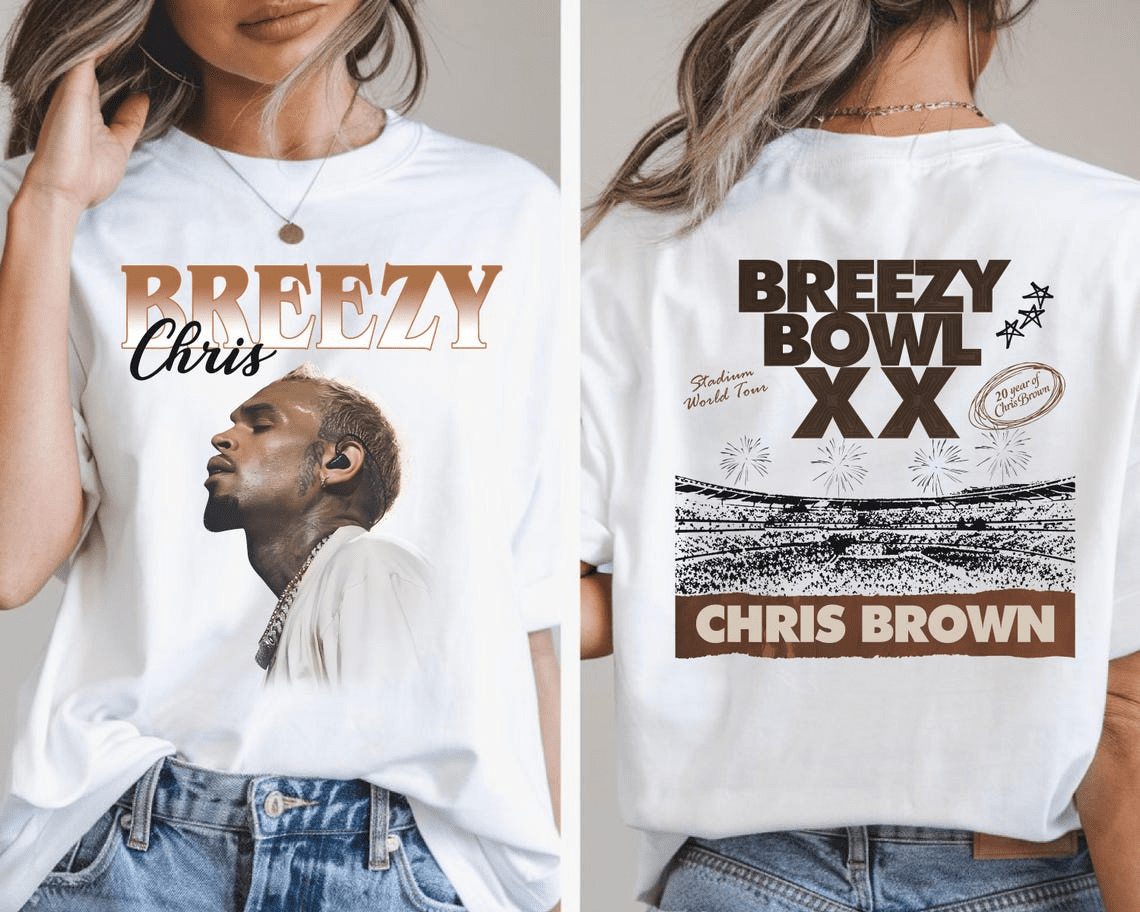 Breezy Bowl XX Merch, Chris Brown Tour Look, Concert Style, Fan Gift ...