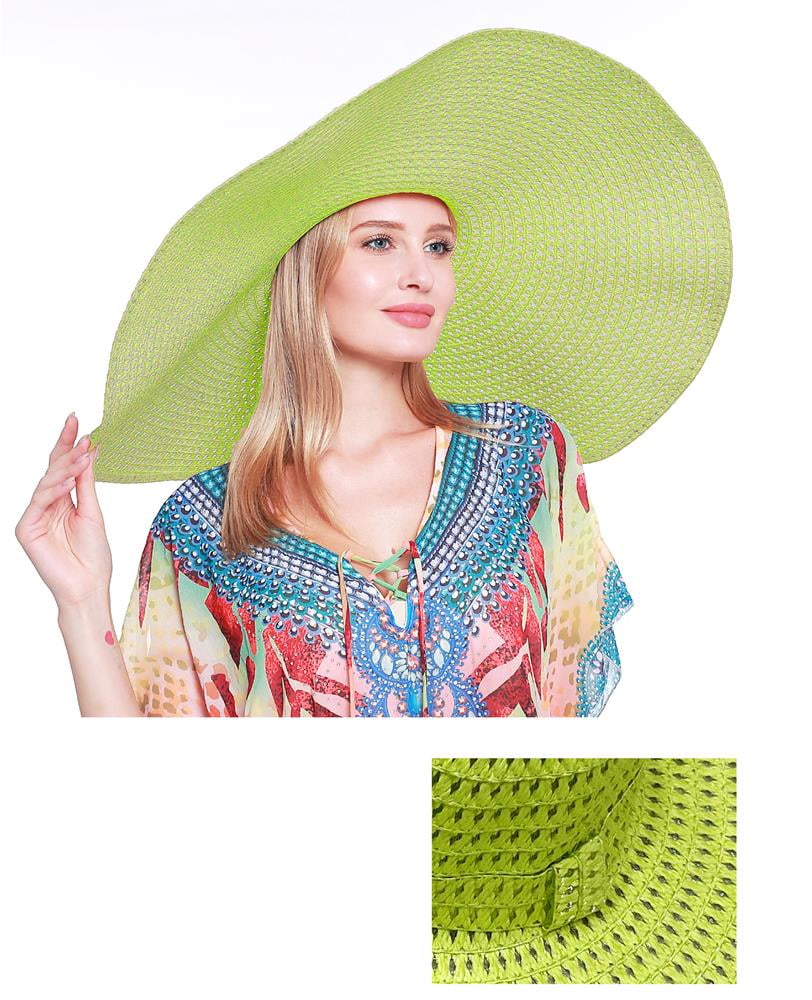 Breezy Elegance: Lightweight Super Size Wired Edge Floppy Hat for ...