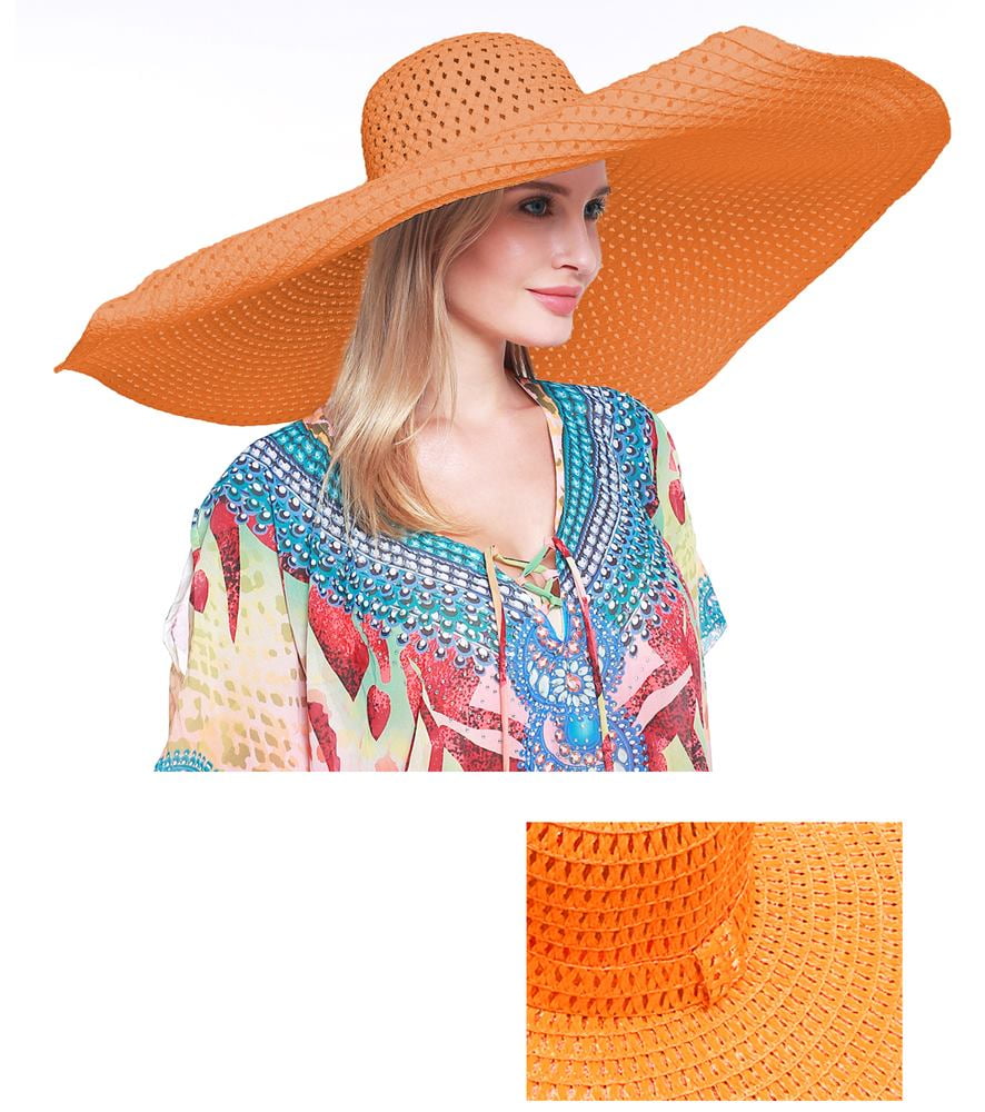 Breezy Elegance: Lightweight Super Size Wired Edge Floppy Hat for ...