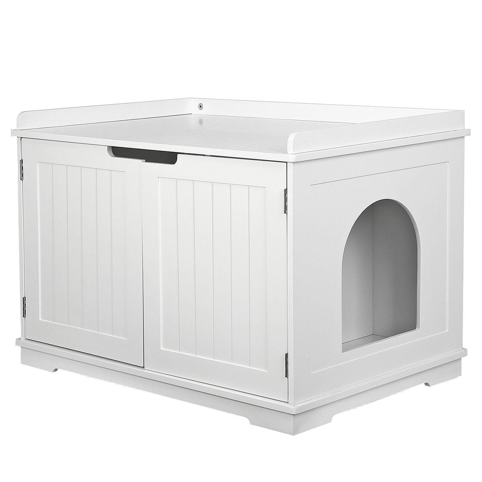 Breezy Living Cat Litter Box Enclosure Furniture, Cat Washroom, Hidden ...