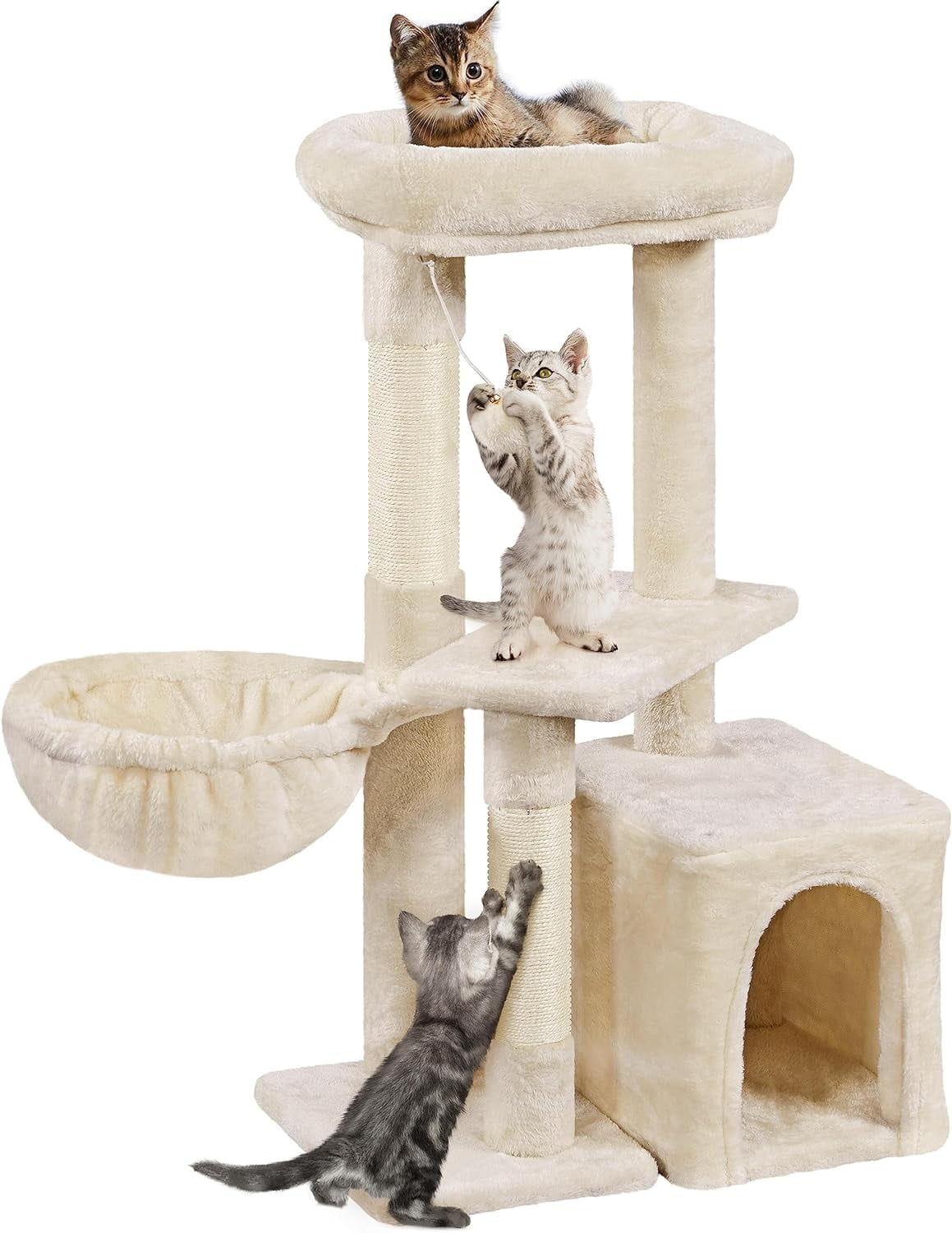 Breezy Living Multilevel Cat Tree Cat Scratching Posts Cat Houses and ...