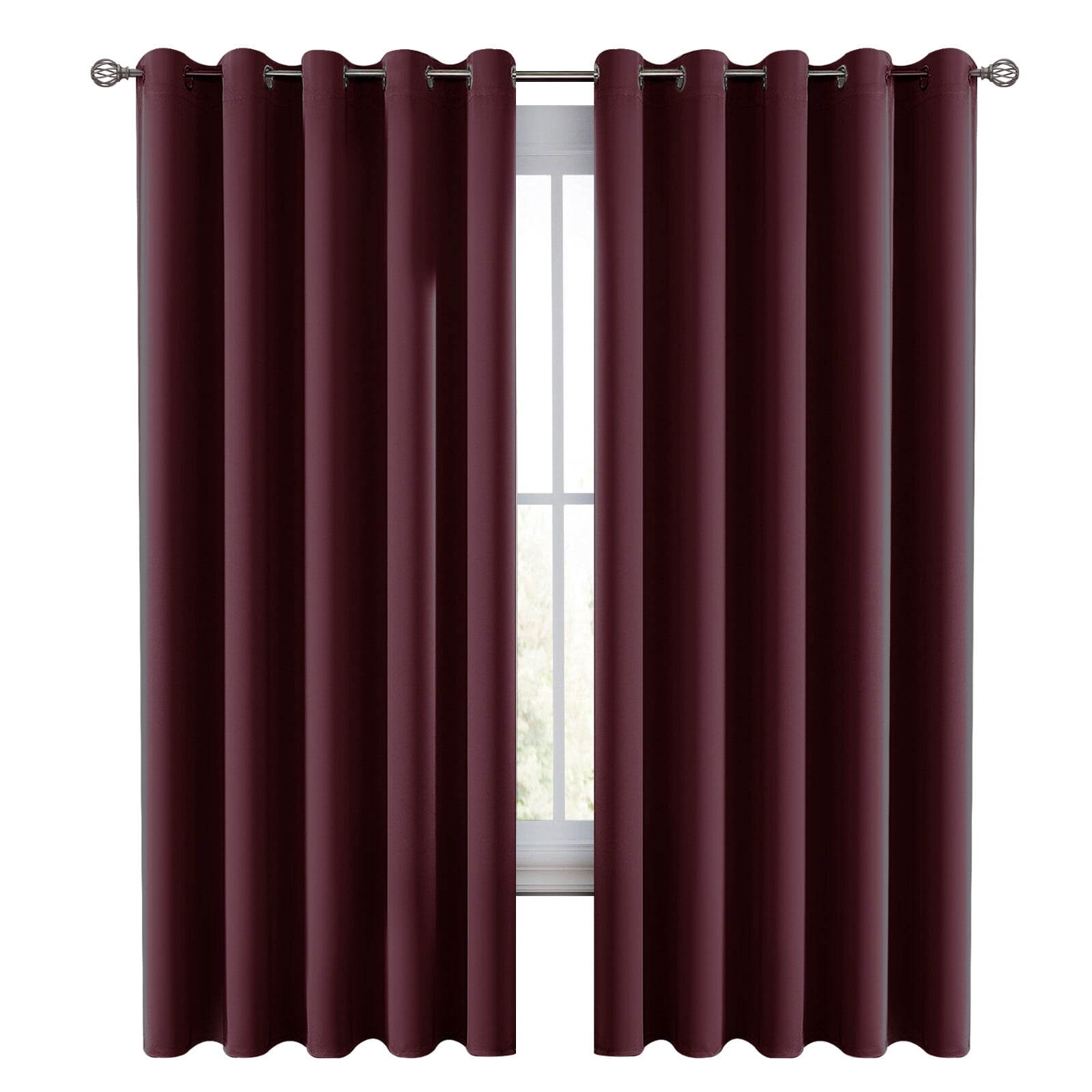 Breezy Living Pair of Blackout Curtains Eyelet Ring Top Ready Made ...