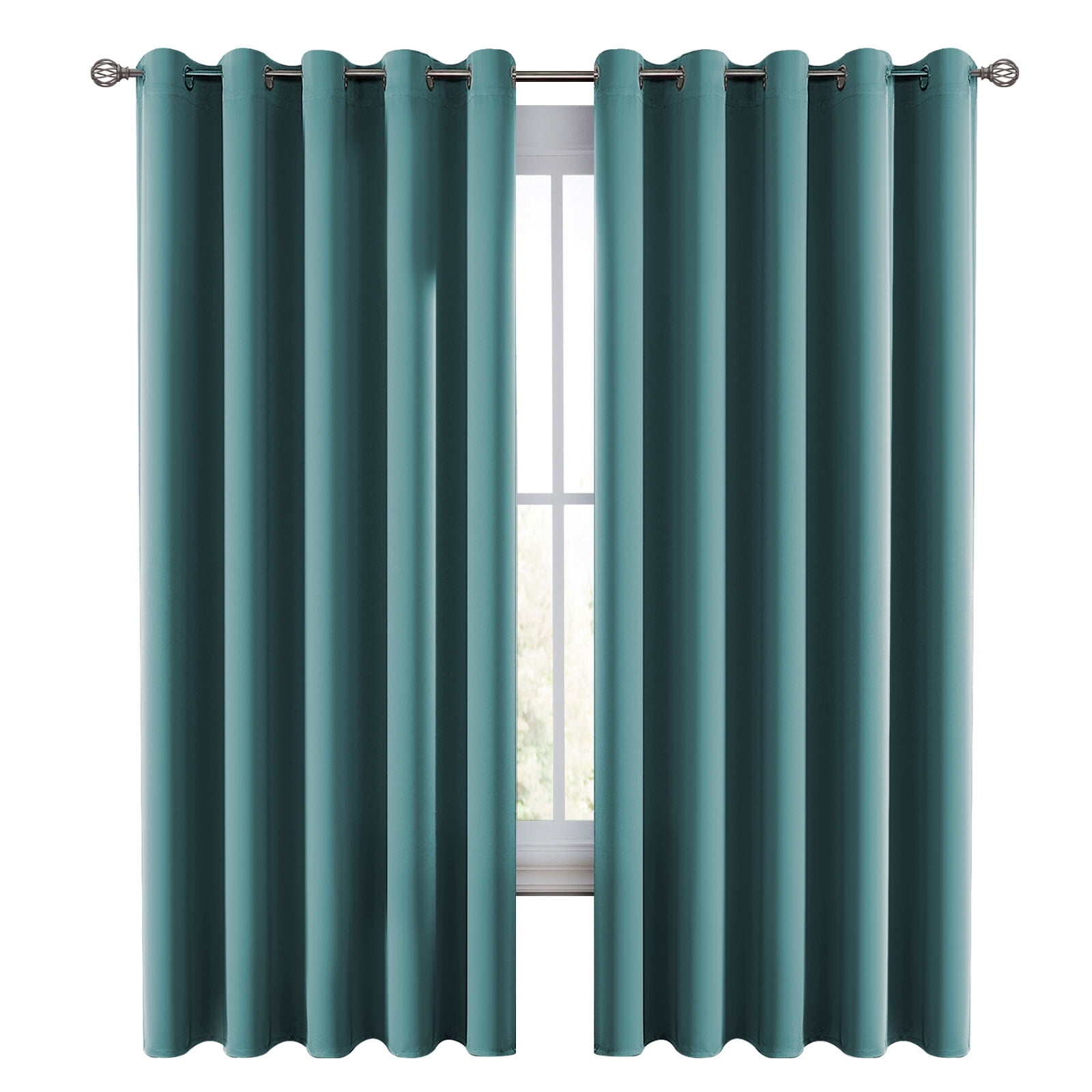 Breezy Living Pair of Blackout Curtains Eyelet Ring Top Ready Made ...