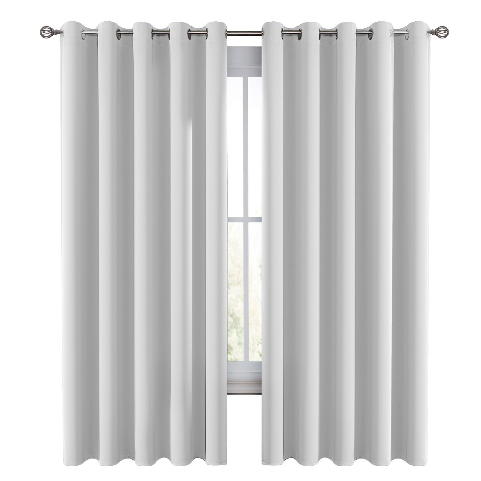 Breezy Living Pair of Blackout Curtains Eyelet Ring Top Ready Made ...
