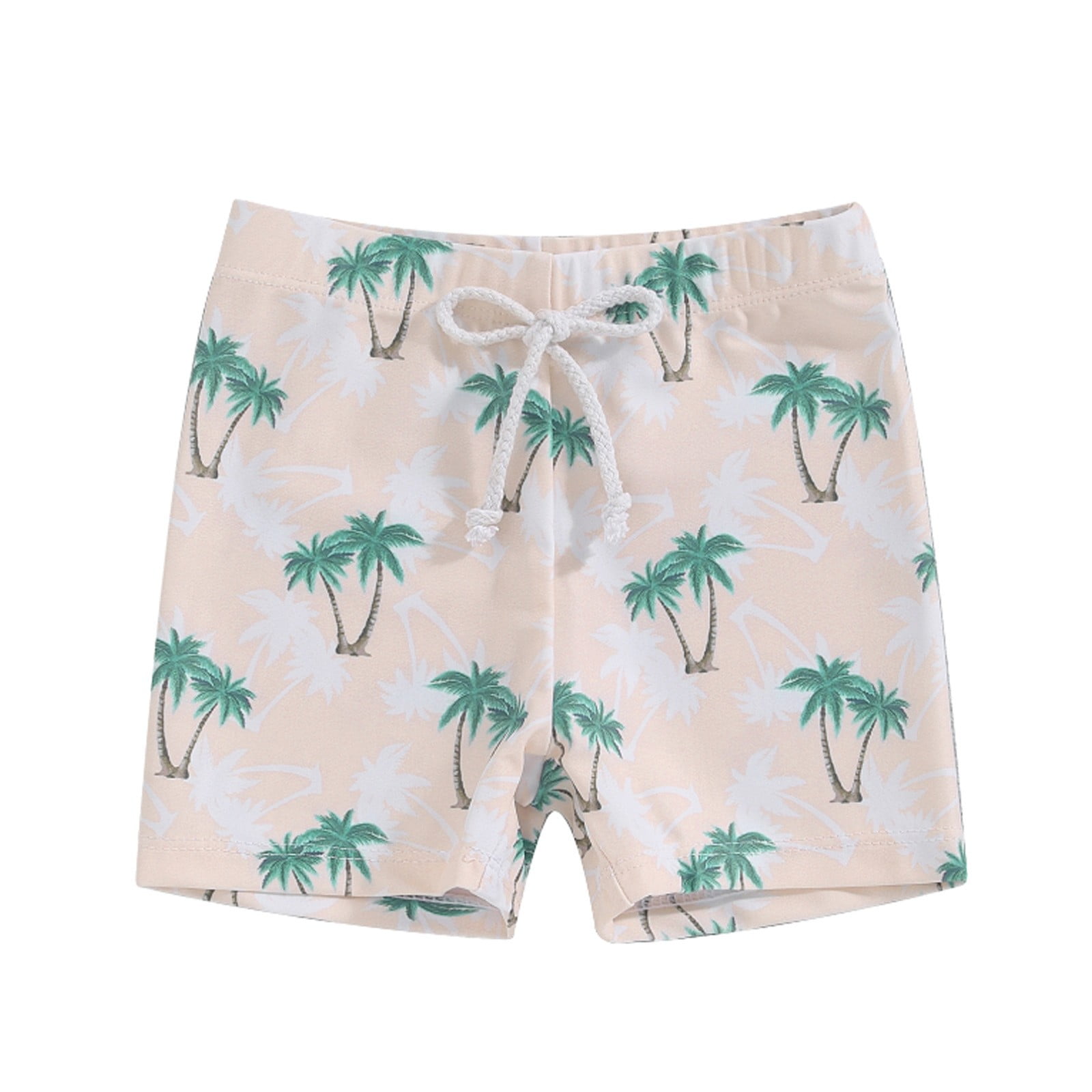 BreezyBloom Boys Coconut Tree Prints Swimming Trunks Quick Drying Beach ...