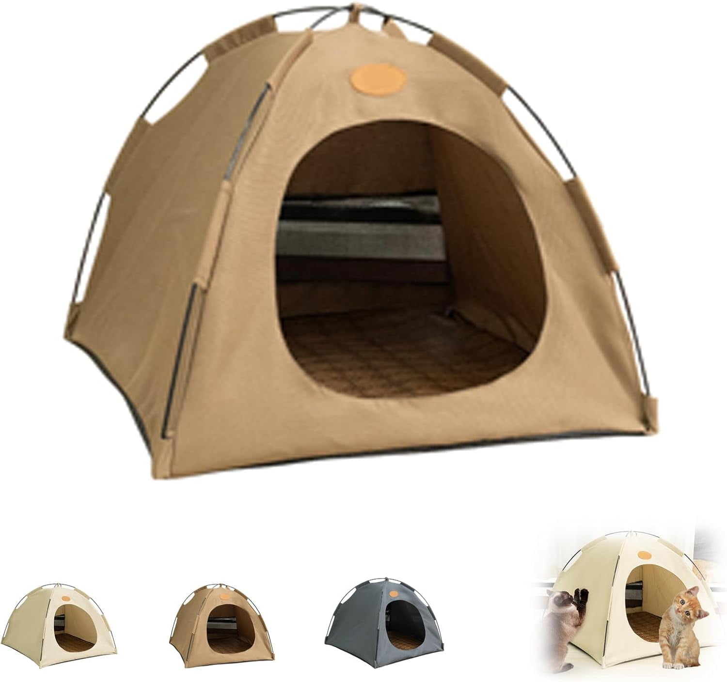 Breezyden Pop Up Cat Tent - Anti Slip Portable Pet Tent House, Hideaway ...