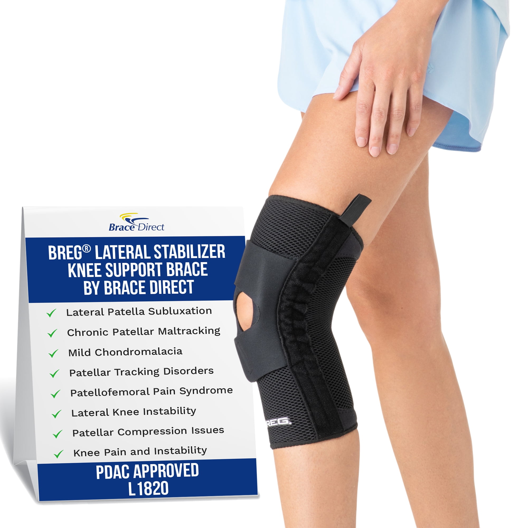 Breg Lateral Stabilizer Knee Support Brace for Patellar Tracking ...