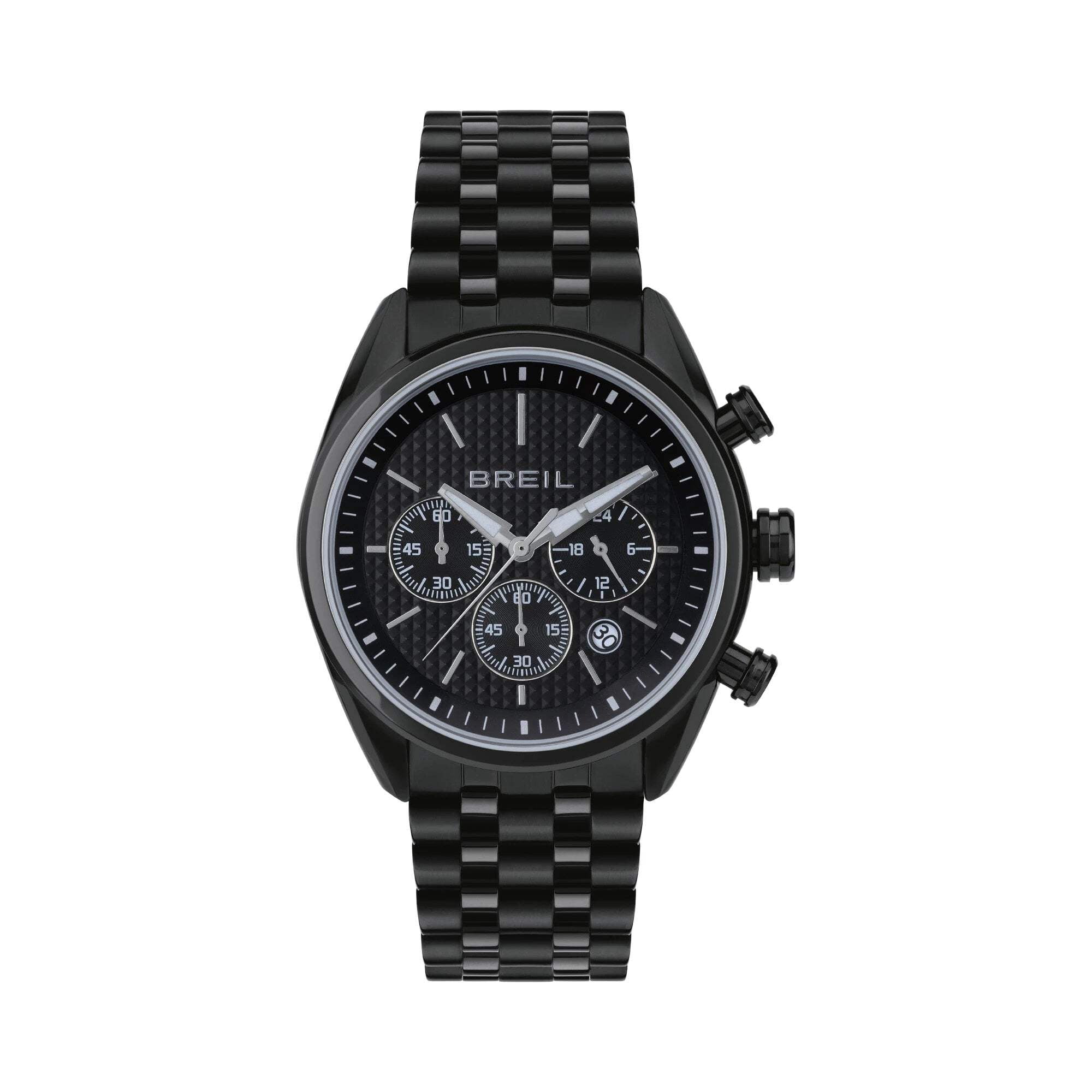 Breil Line Up TW1987 Men's Chronograph Watch - Black Dial, Black IP ...