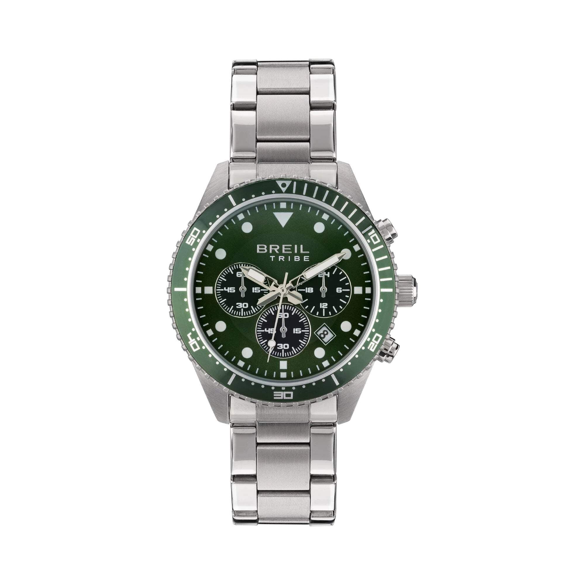 Breil Sail EW0638 Men's Chronograph Watch - 42mm Green Dial, Stainless ...