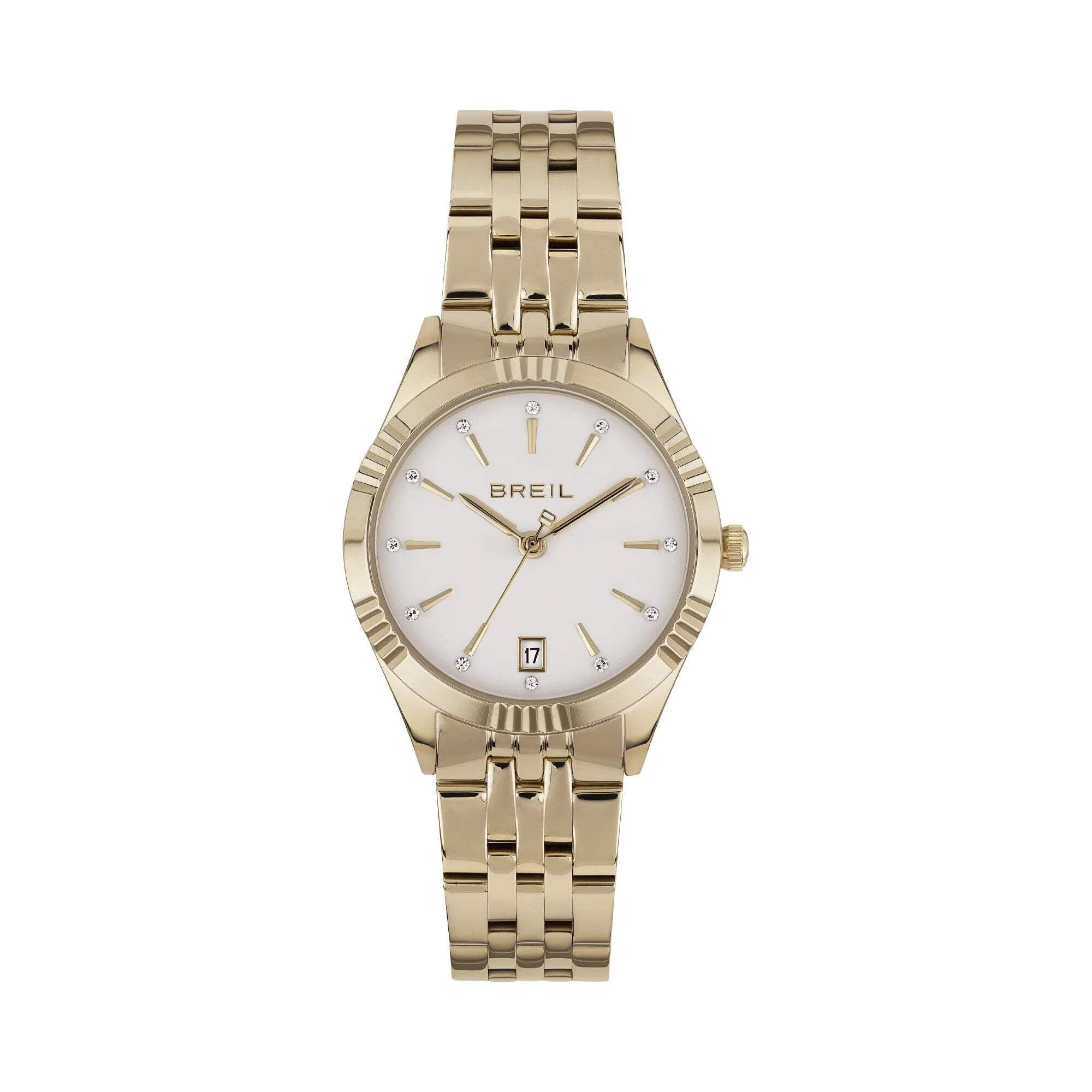 Breil Stand Out TW1994 Women's Quartz Watch - White Dial, Gold IP ...