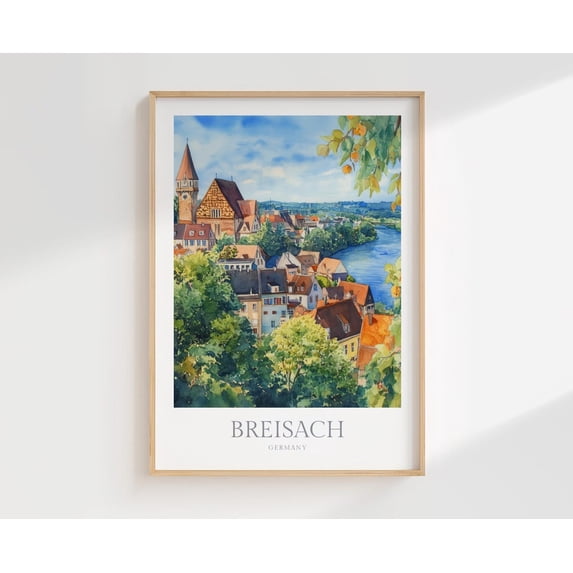 Breisach Poster Germany Wall Art Decor Rhine Travel Bw Poster, Unframed ...