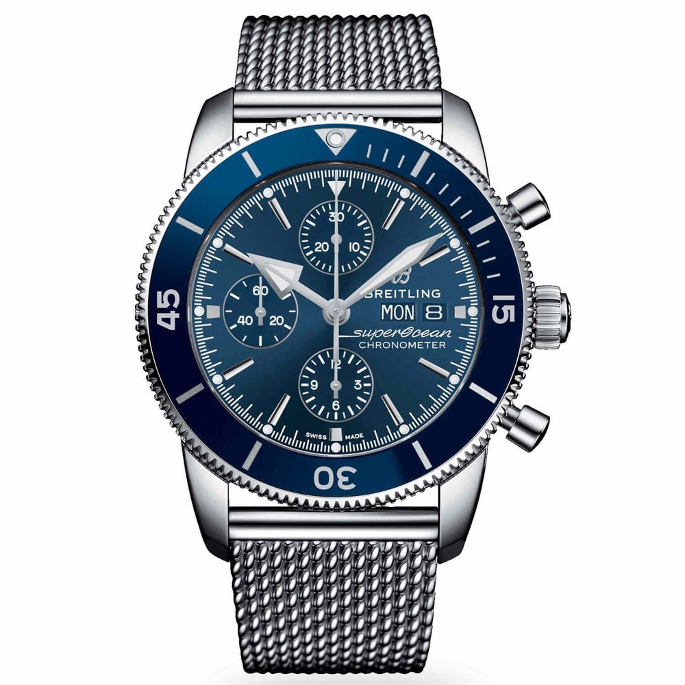 Breitling Men's SuperOcean Chronometer Blue Dial Watch - A13313161C1A1 ...