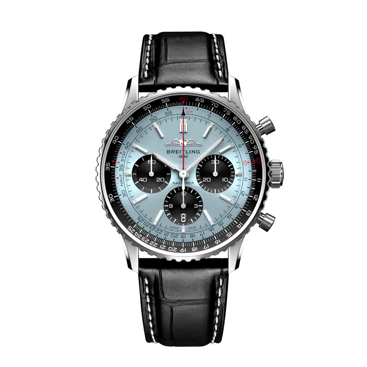 Breitling Navitimer B01 Chronograph 43 Automatic Ice Blue Dial Black ...