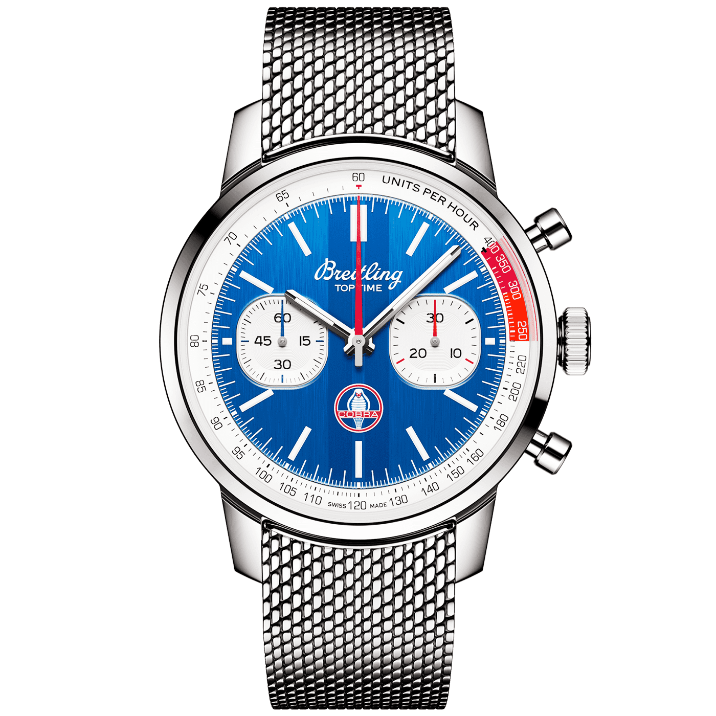 Breitling Top Time Shelby Cobra Automatic Chronograph Blue Dial Steel ...