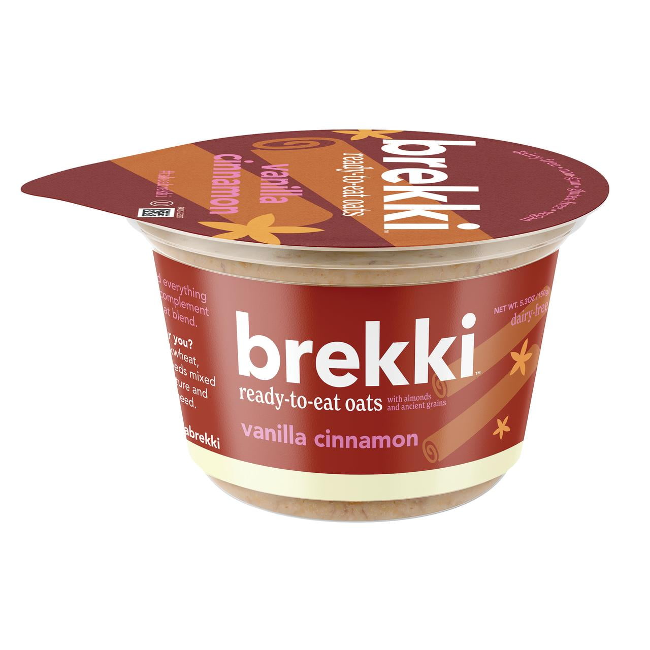 Brekki Gluten-Free Oovernight Oats Vanilla Cinnamon - Walmart.com