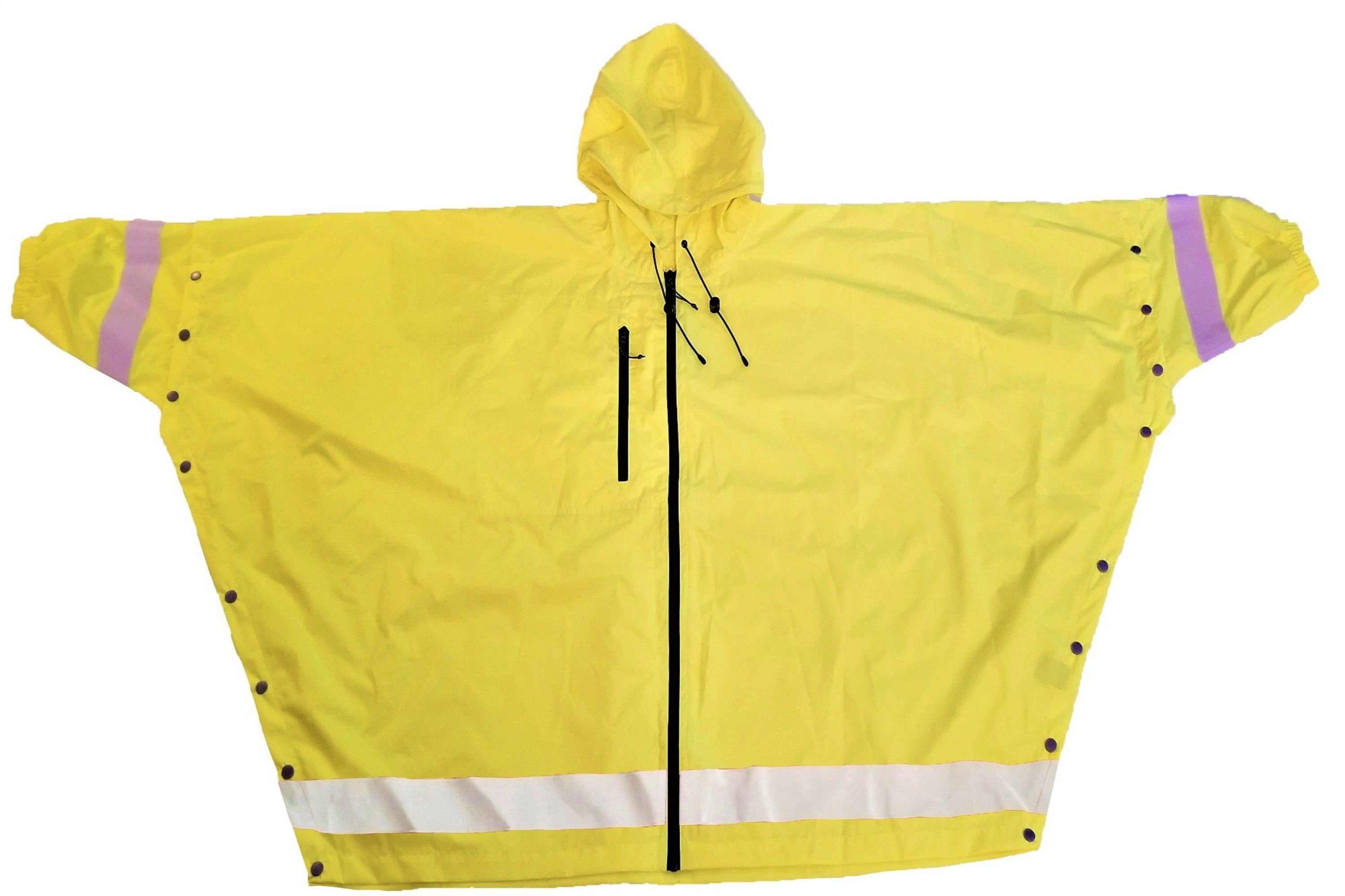 Brella 20K Waterproof Rain Jacket Lime Green ANSI 107 Reflective Stripe ...