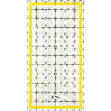 June Tailor Shape Cut Slotted Ruler for Rotary Cutting and Quilting, 16 ...