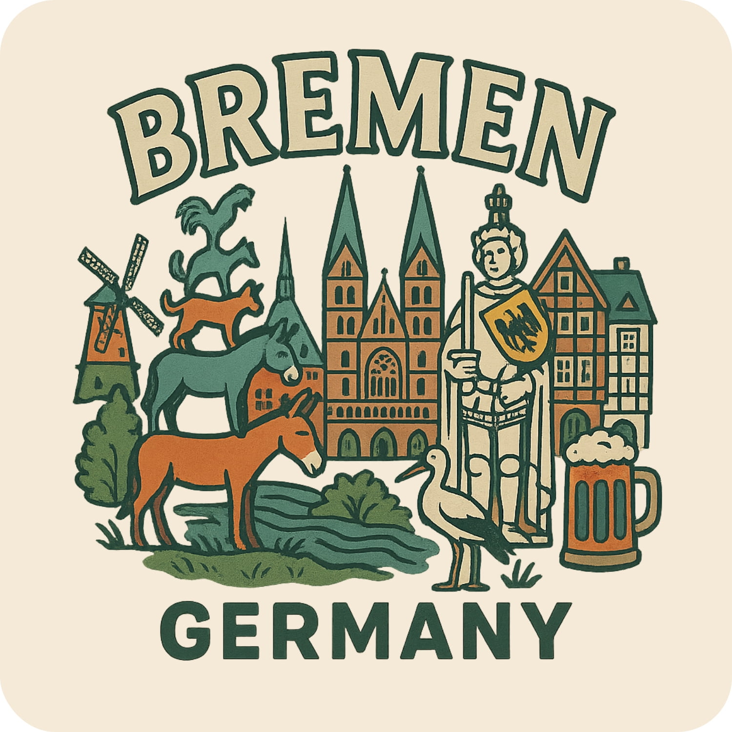 Bremen Germany Keepsakes Souvenir Vinyl Sticker – Destination Travel ...