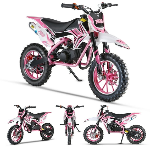 Bremoi 49cc 2-Stroke Gas Mini Motorcross Bike for Kids & Youth Beginners with 10" Off-Road Tires ...