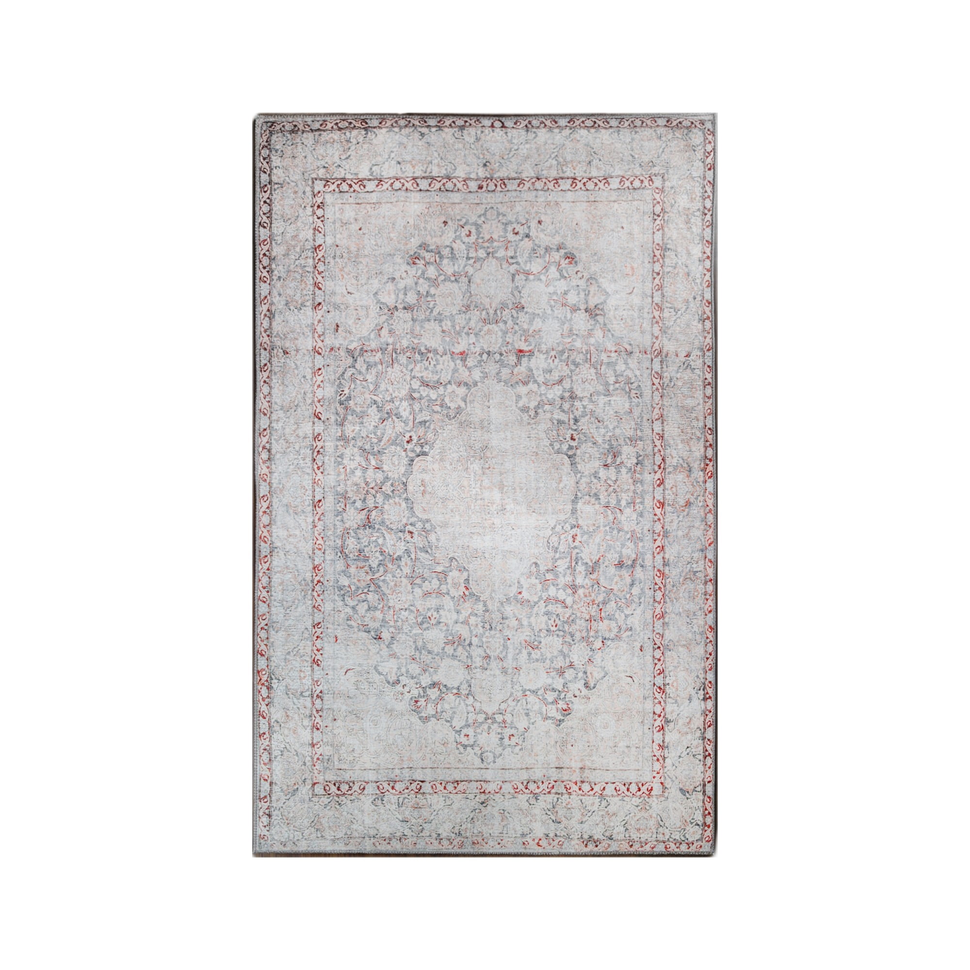 Bremond Floral Medallion Indoor Boho Area Rug, Berry Red, 7' 6" x 9' 6 ...